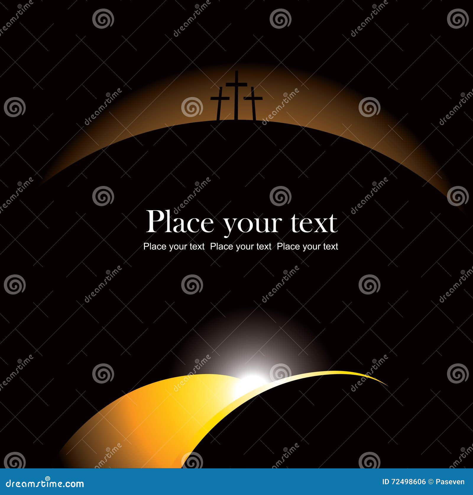 Calvary Crosses Colored Pencil Sketch Cartoon Vector | CartoonDealer ...