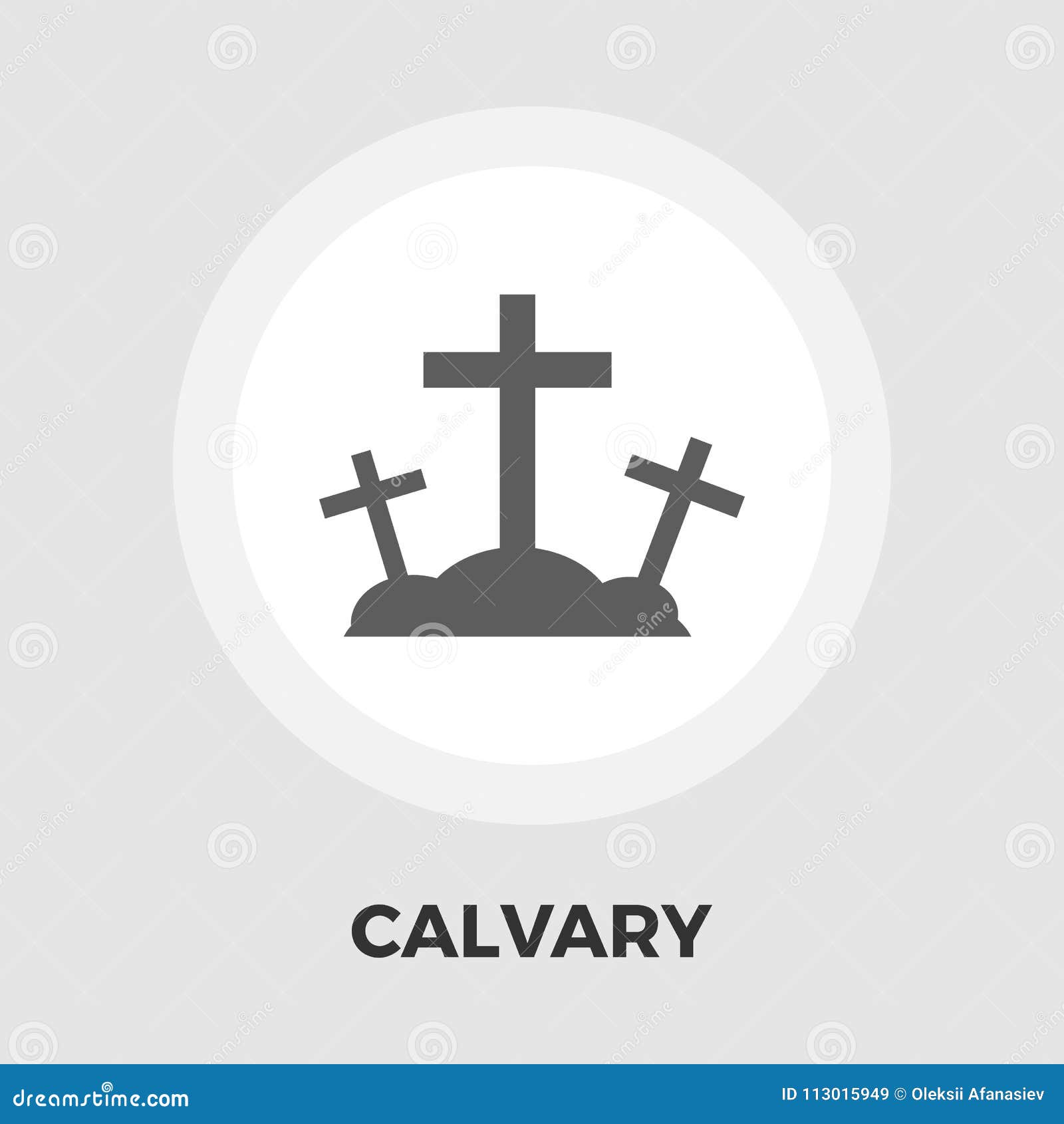 Calvary flat icon stock vector. Illustration of resurrection - 113015949