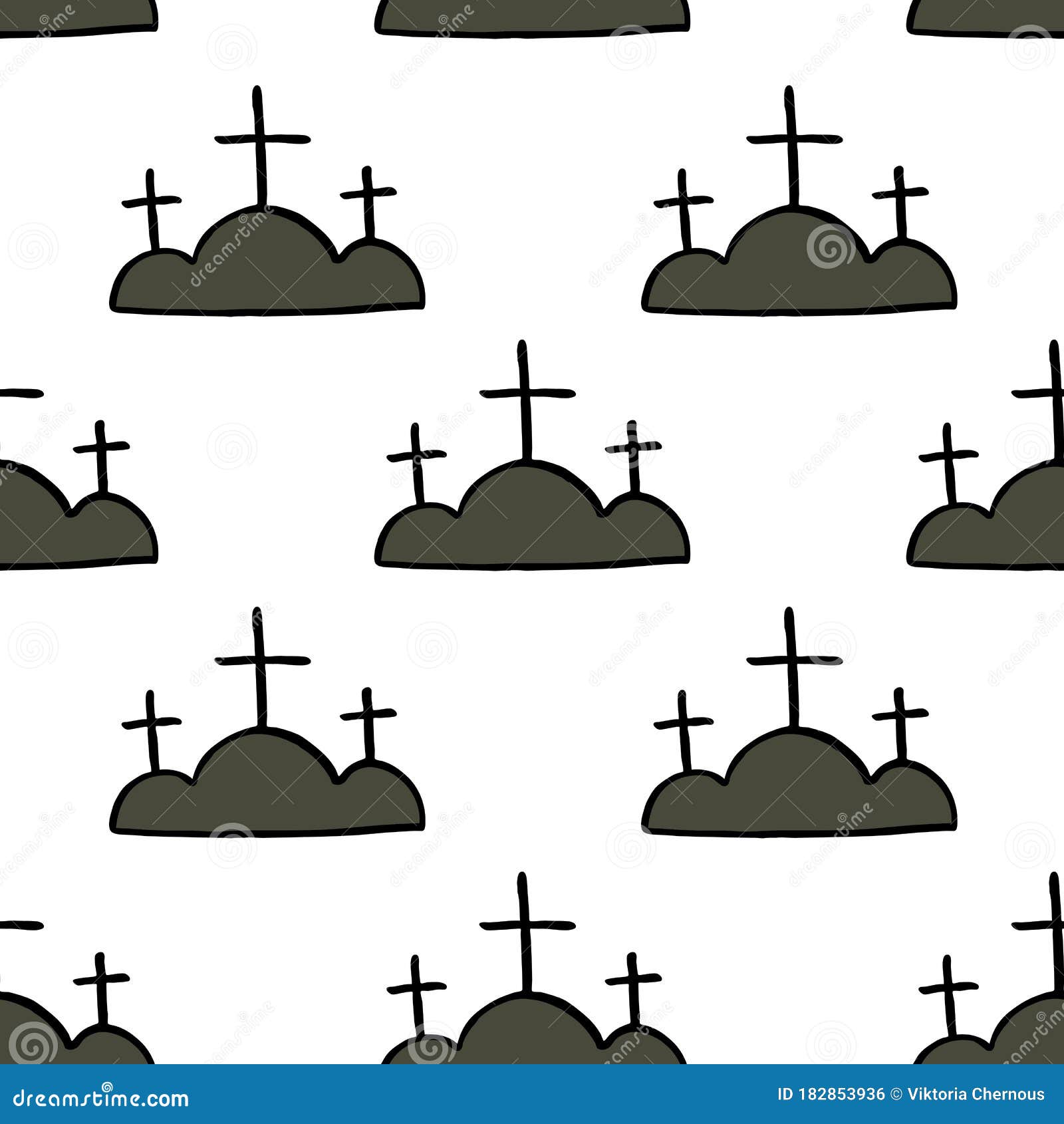 Calvary Seamless Doodle Pattern Stock Illustration - Illustration of ...