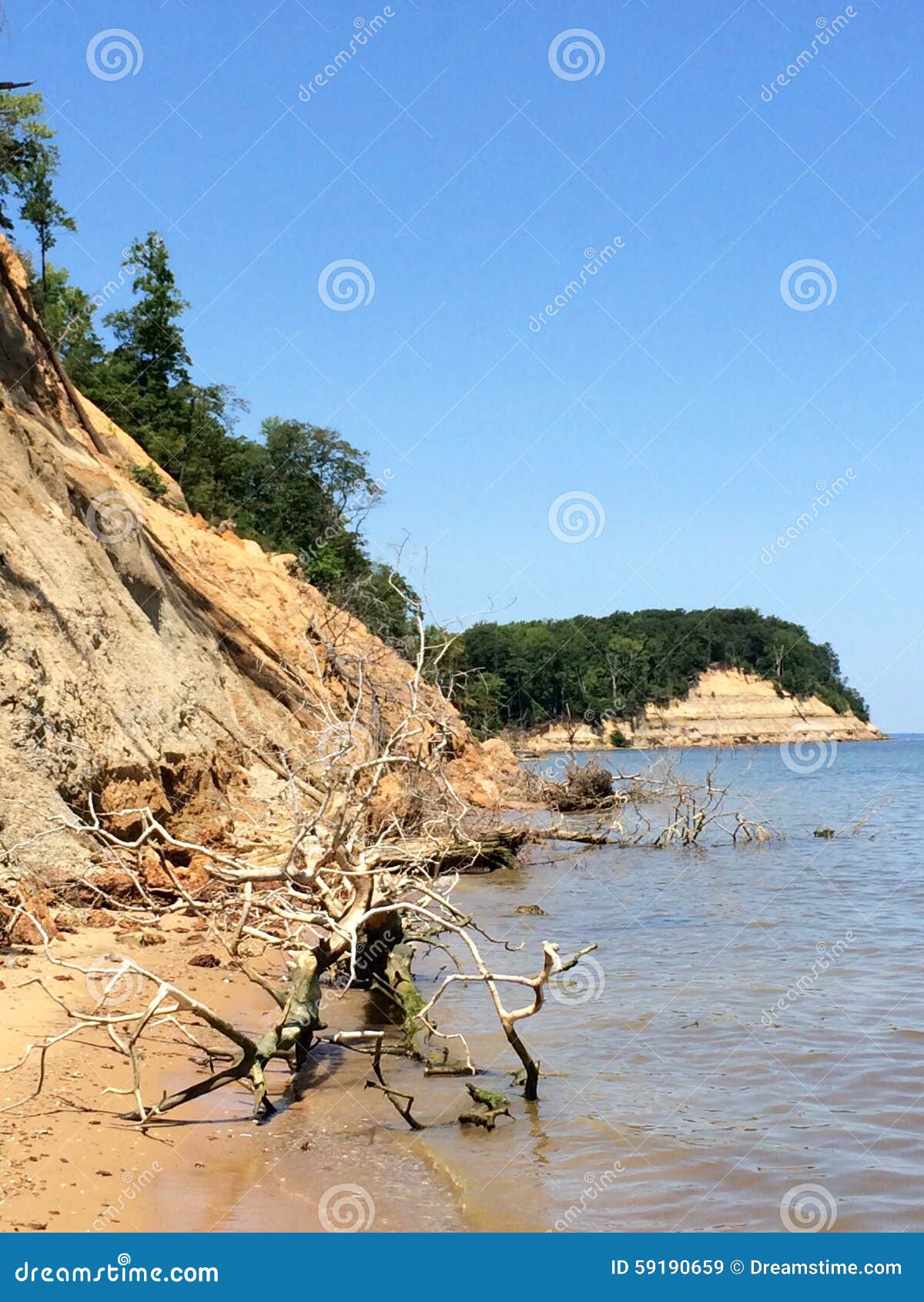 Calvert Cliffs stock image. Image of water, cliffs, hike - 59190659