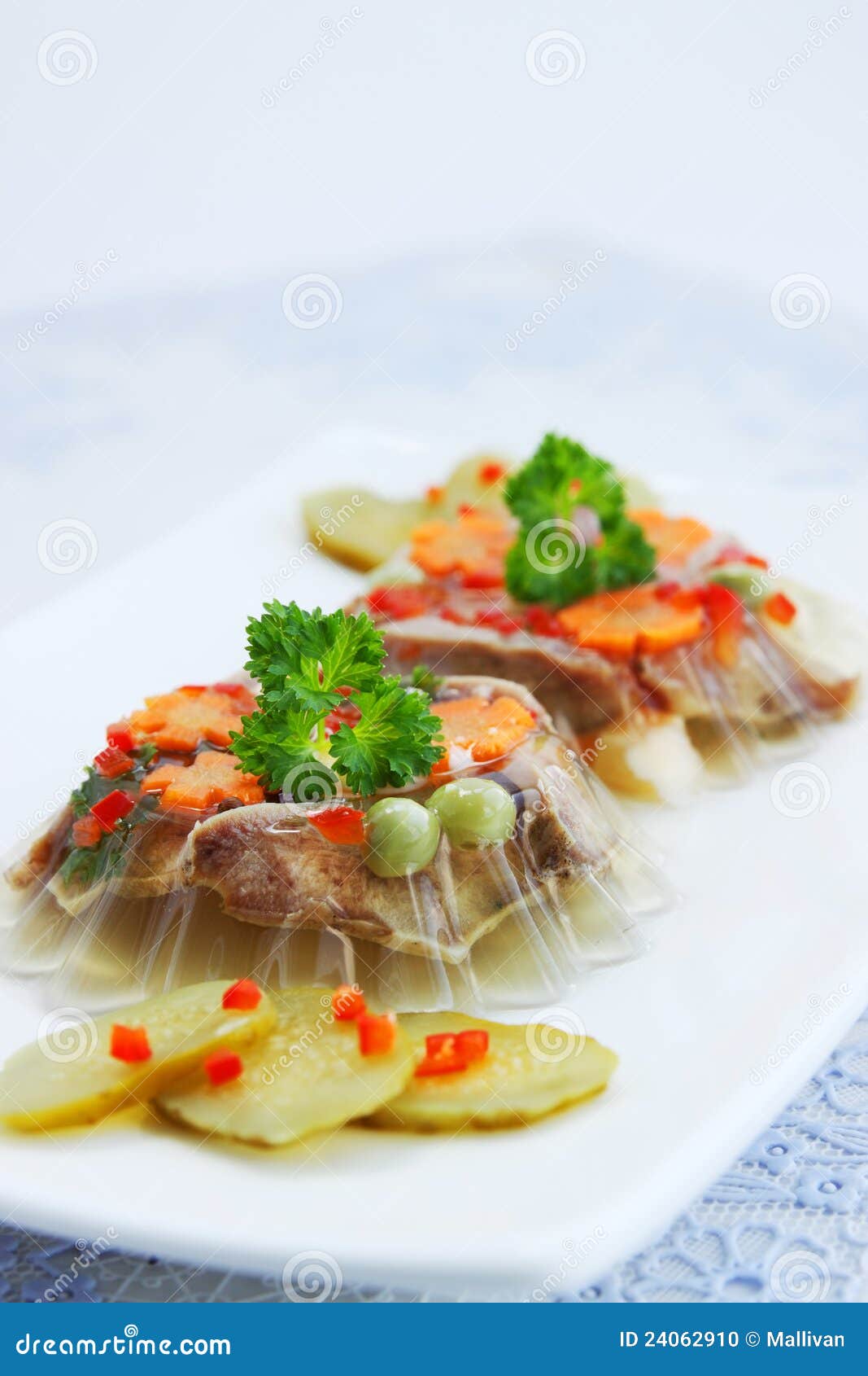 Calves-foot and vegetables stock photo. Image of cooked - 24062910