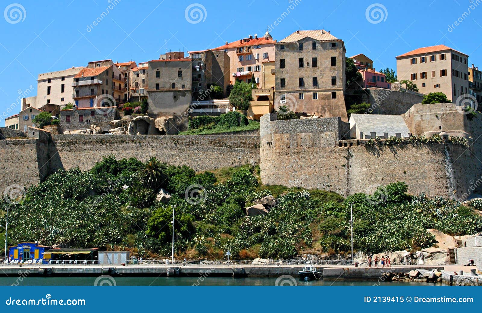 Calvi stock image. Image of houses, town, architecture - 2139415