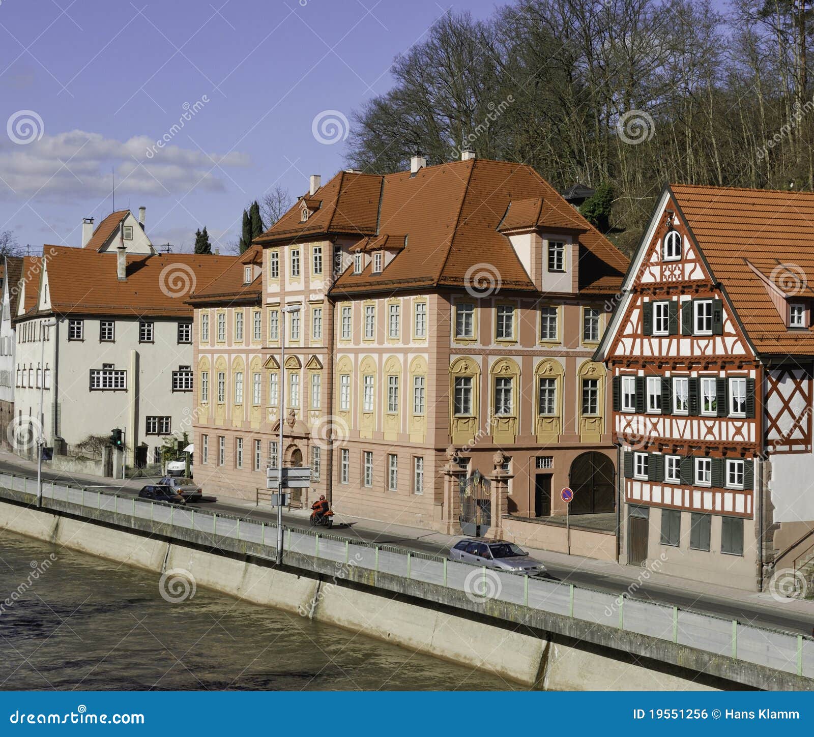 Calw Riverscape stock photo. Image of black, river, century - 19551256