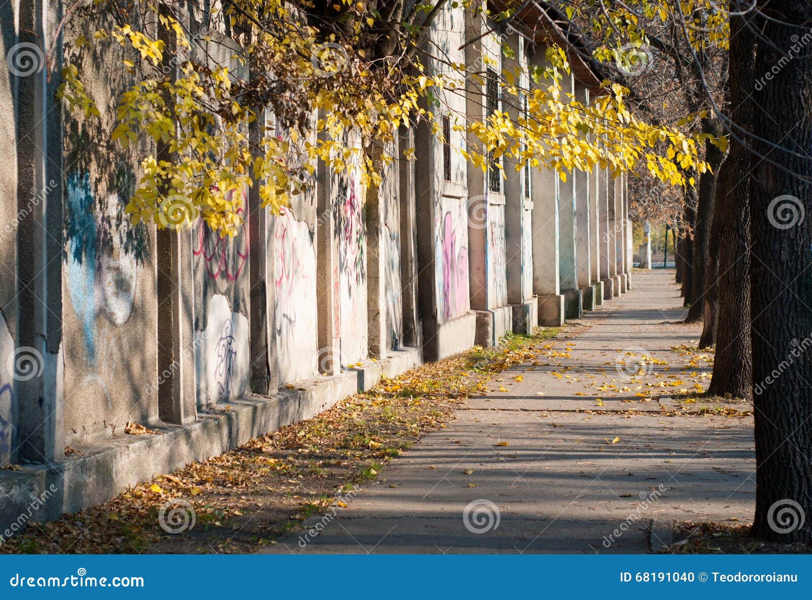 Calzada peatonal foto de archivo. Imagen de fila, perspectiva - 68191040