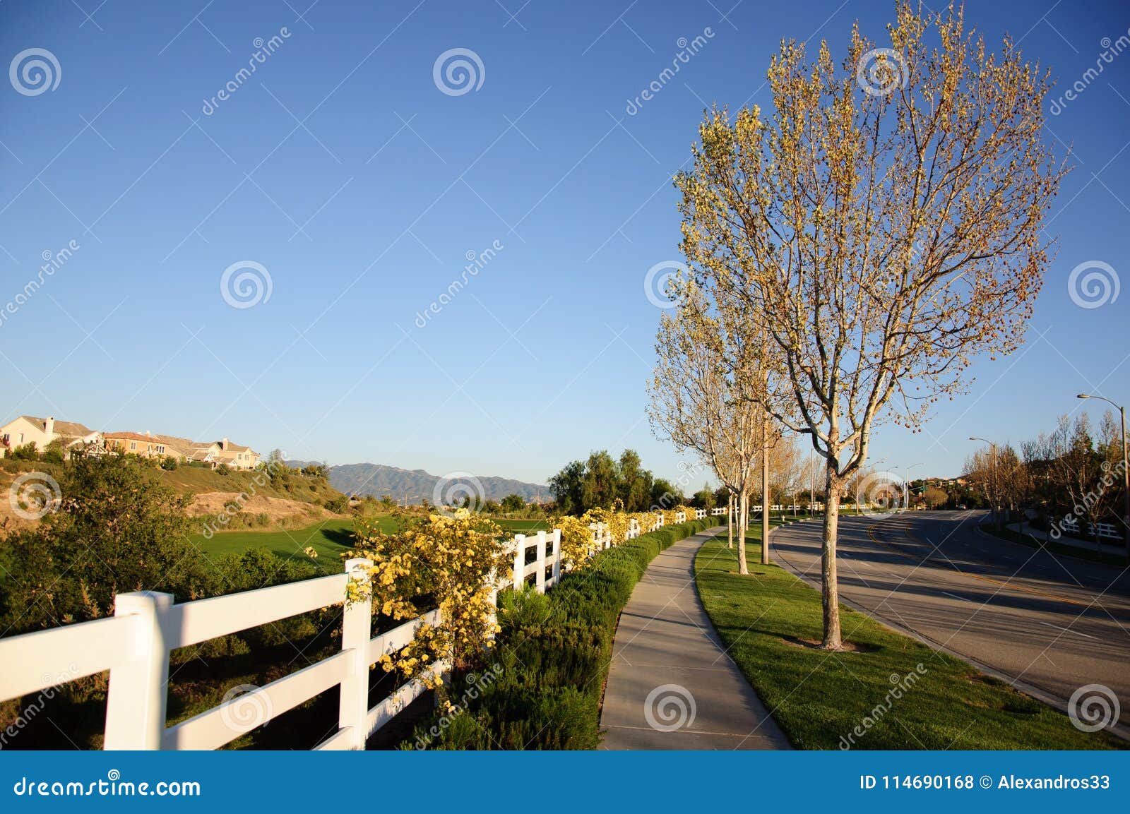 Calzada Peatonal Para El Ejercicio Y El Paseo Foto de archivo - Imagen ...