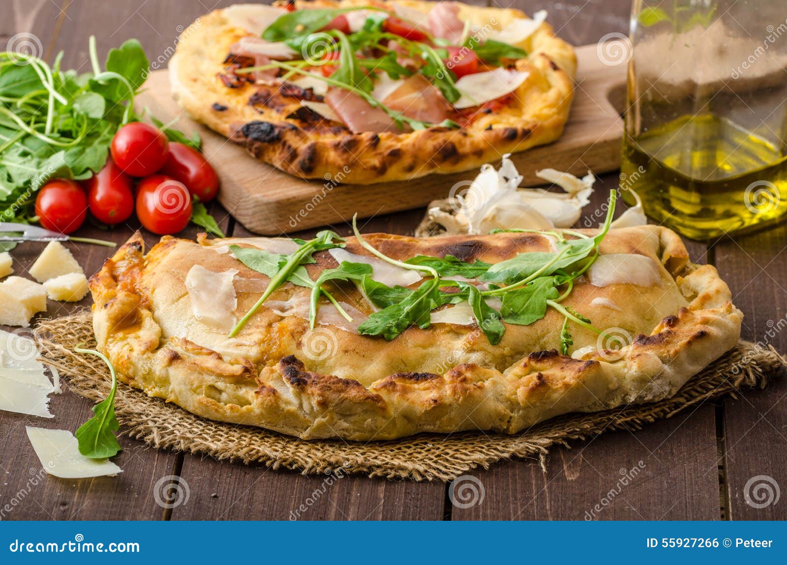 Calzone pizza stock photo. Image of dinner, delicious - 55927266