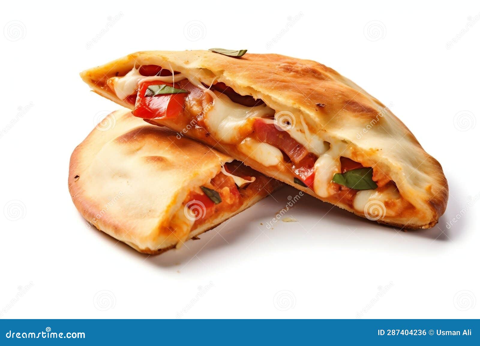 Calzone Pizza Isolated on a Transparent Background. AI Stock ...