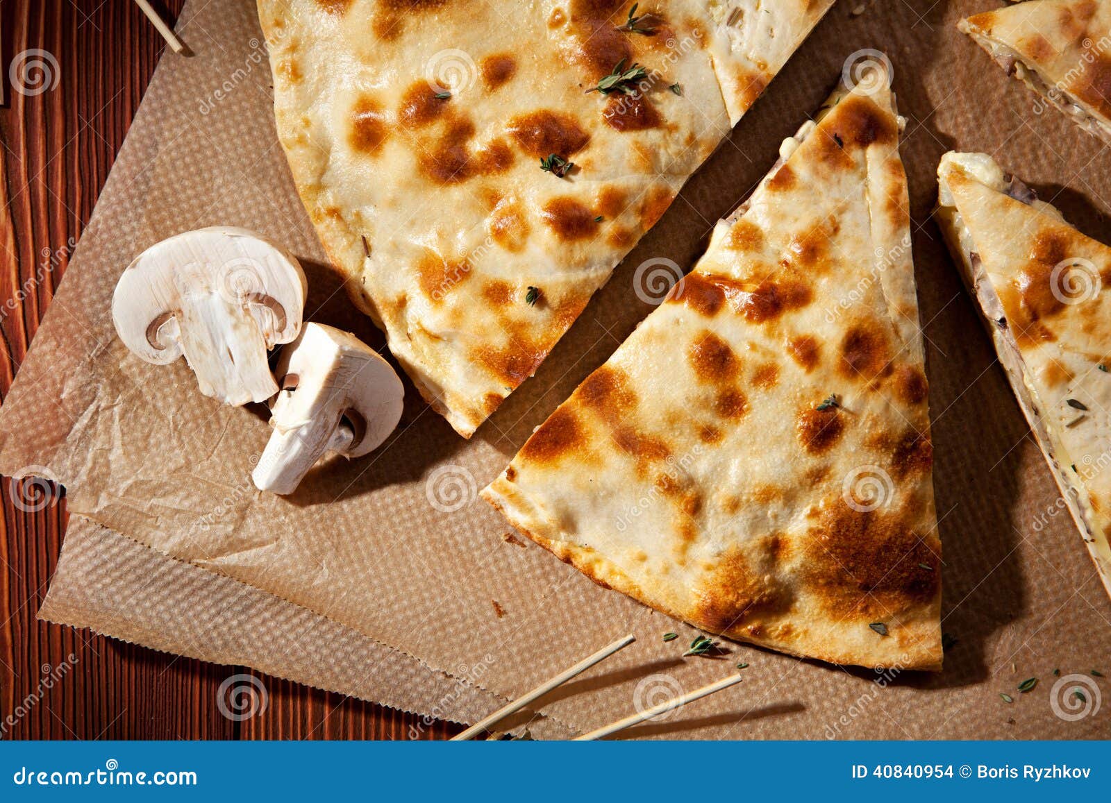 Calzone stock photo. Image of board, mushrooms, close - 40840954
