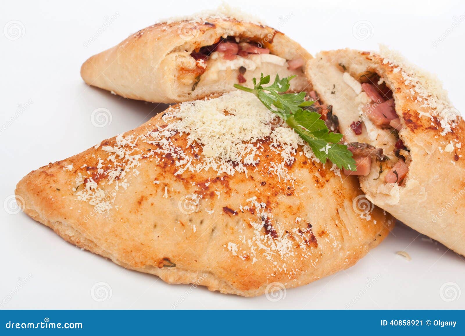 Calzone Pizza stock image. Image of calzone, close, salami - 40858921