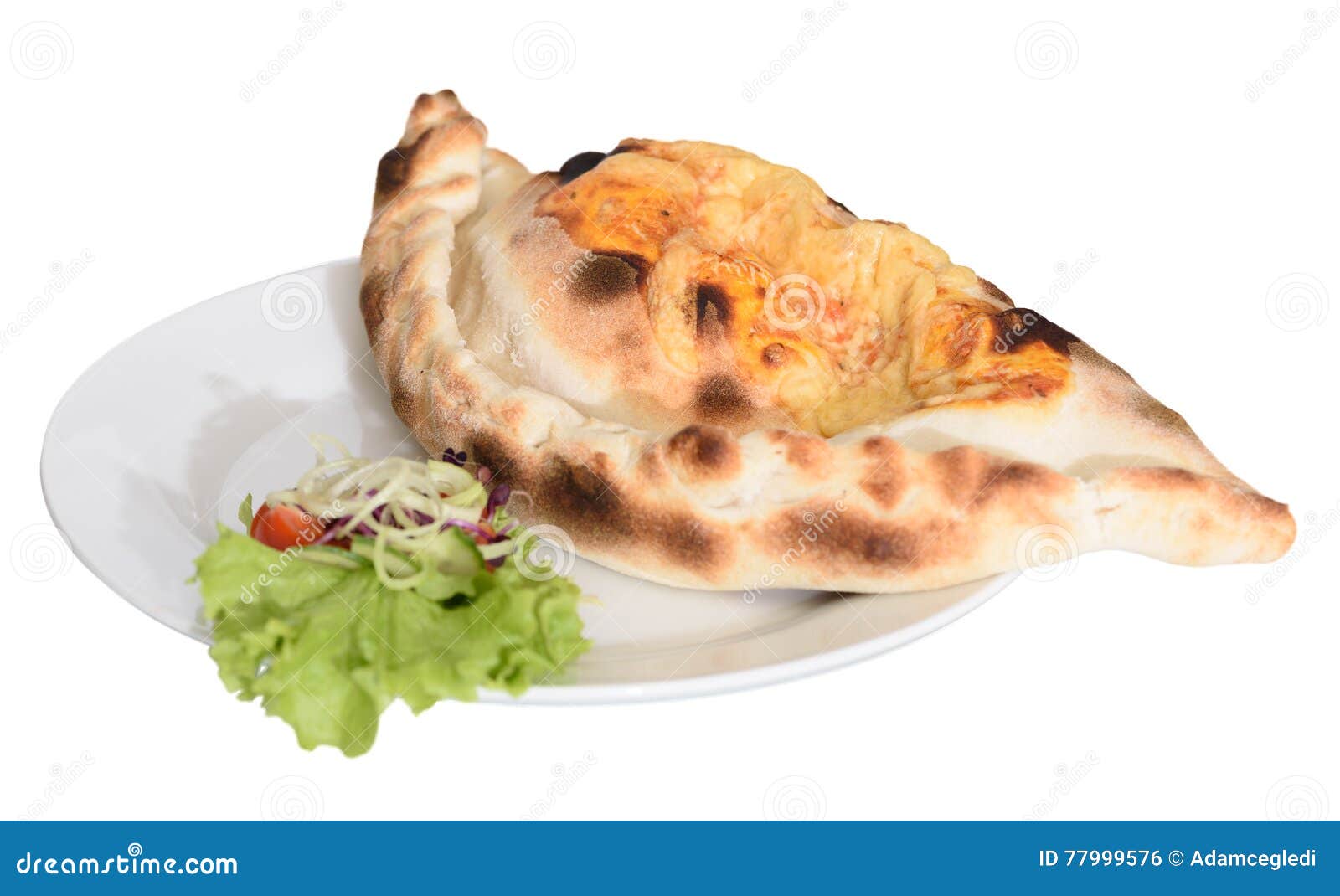Calzone stock photo. Image of meat, lunch, herb, traditional - 77999576