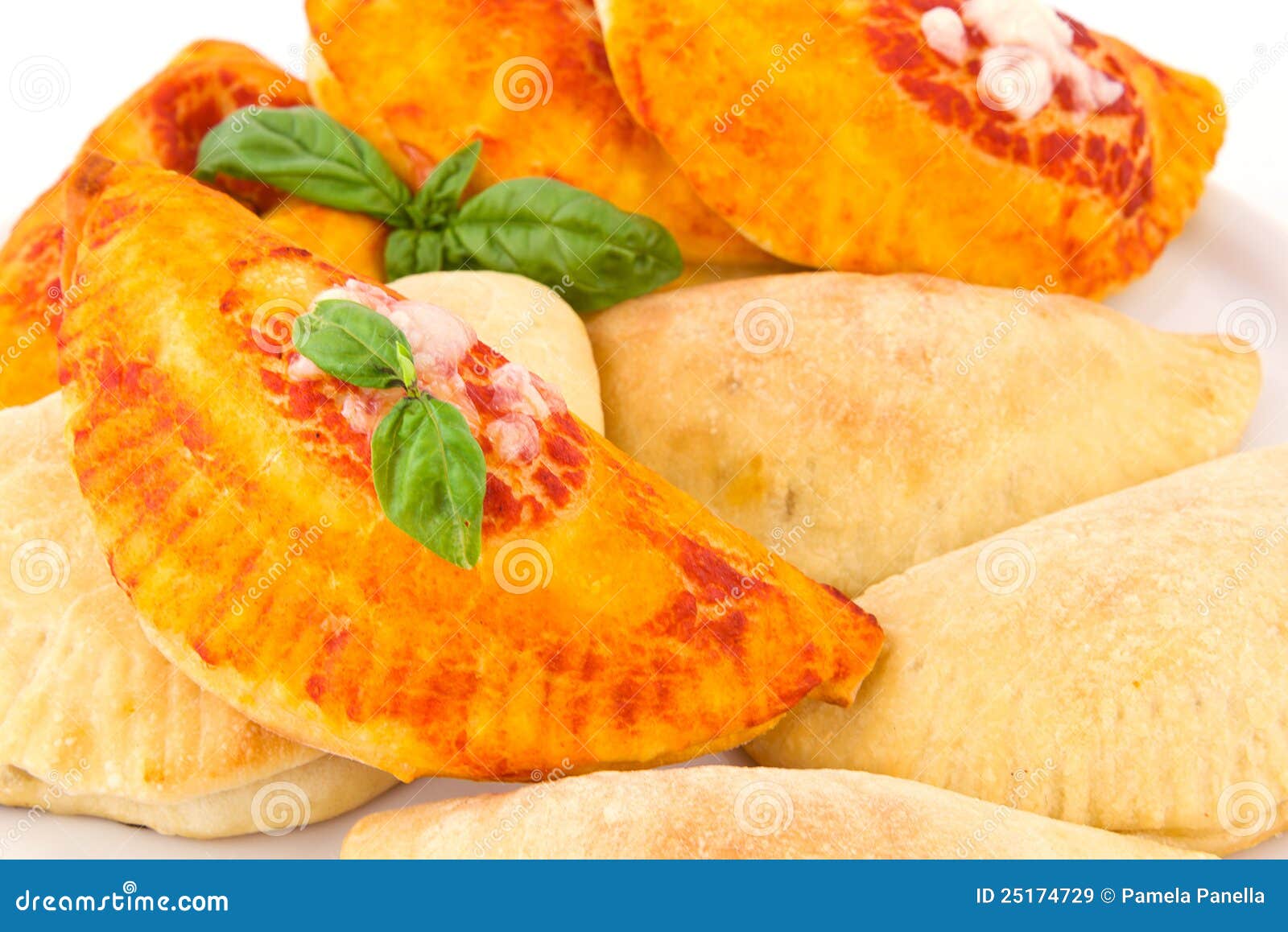 Calzone stuffed stock image. Image of mozzarella, rustic - 25174729