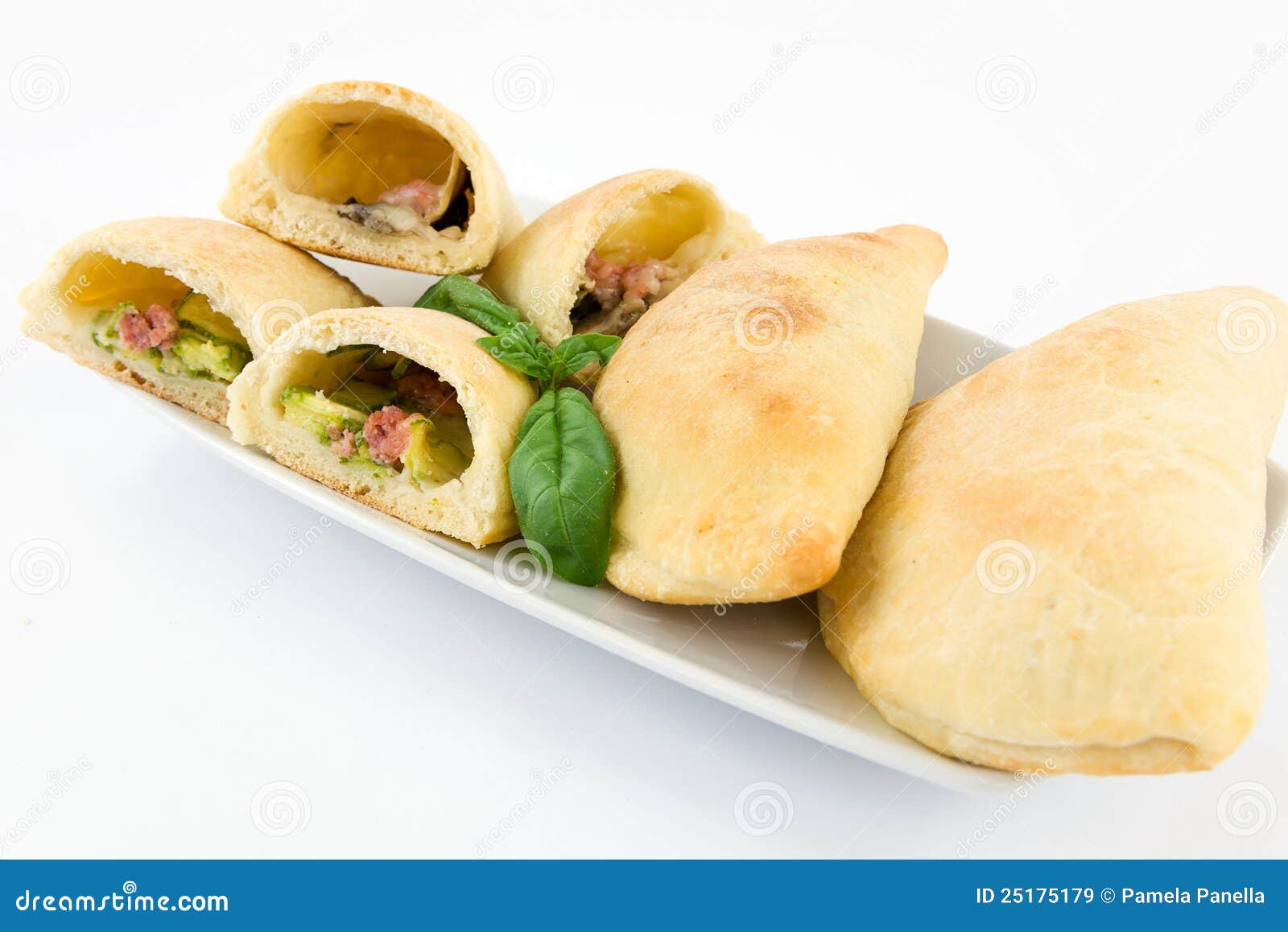 Calzone stuffed stock image. Image of baked, open, stuffed - 25175179