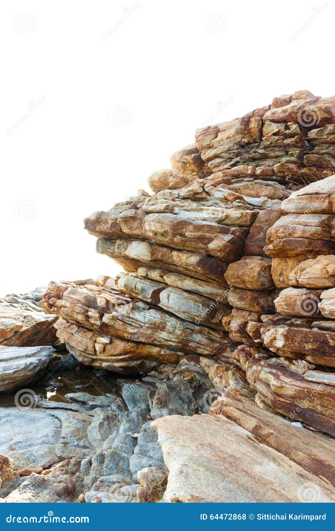 Camadas De Rocha Do Arenito Foto de Stock - Imagem de branco, velho ...