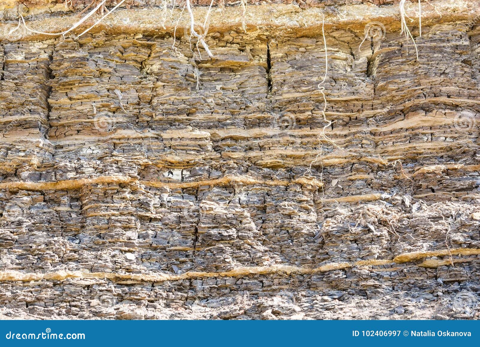 Camadas De Rocha Sedimentar Do Arenito Imagem de Stock - Imagem de ...