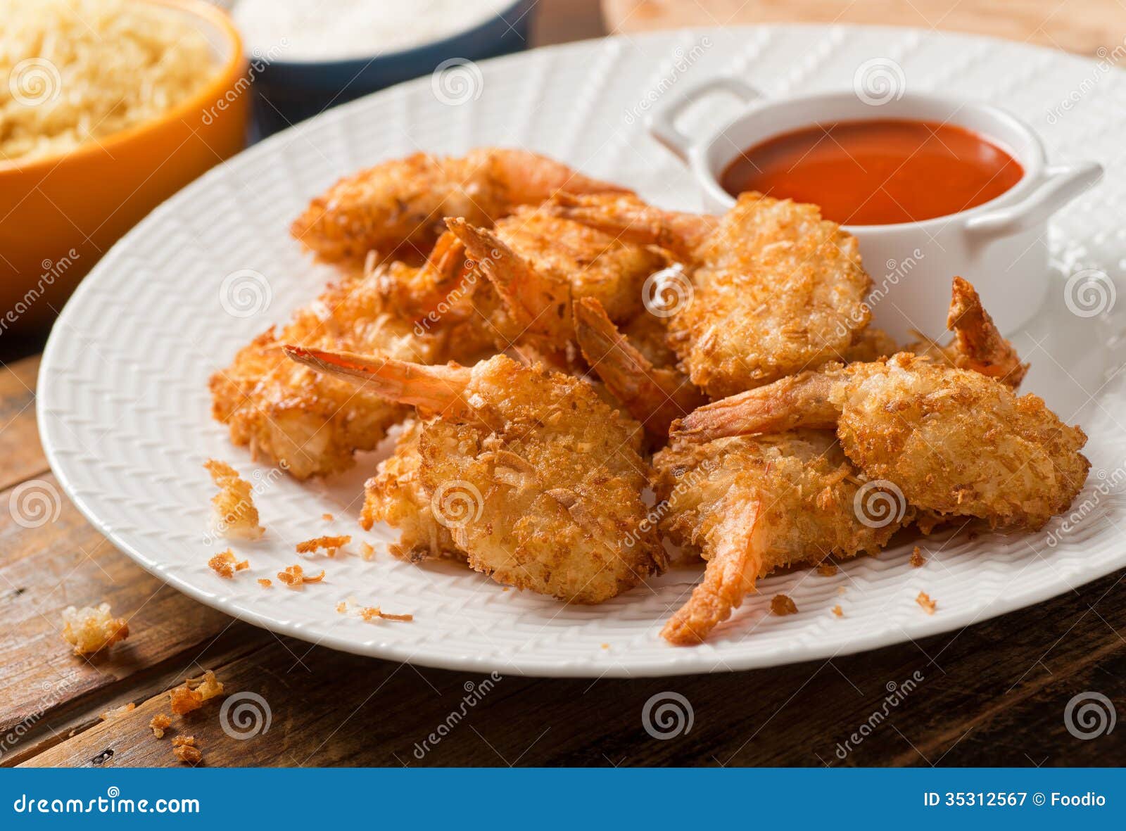 Camarón del coco imagen de archivo. Imagen de alimento - 35312567