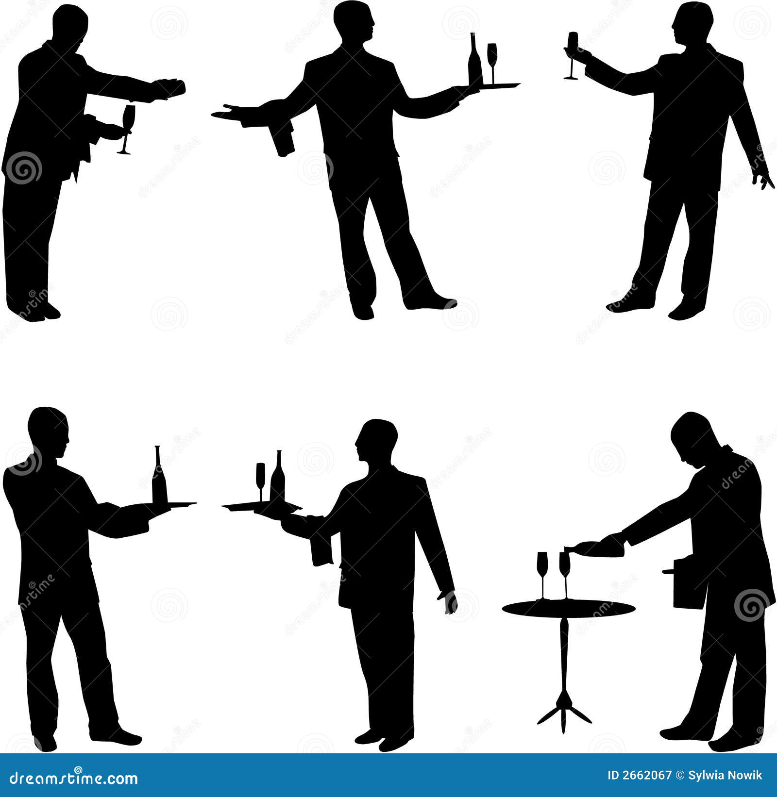 Camarero ilustración del vector. Ilustración de comida - 2662067