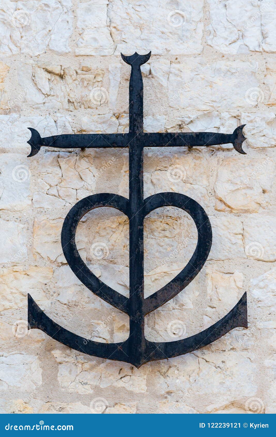 Camargue-Kreuz in Provence France Stockbild - Bild von anker, symbol ...