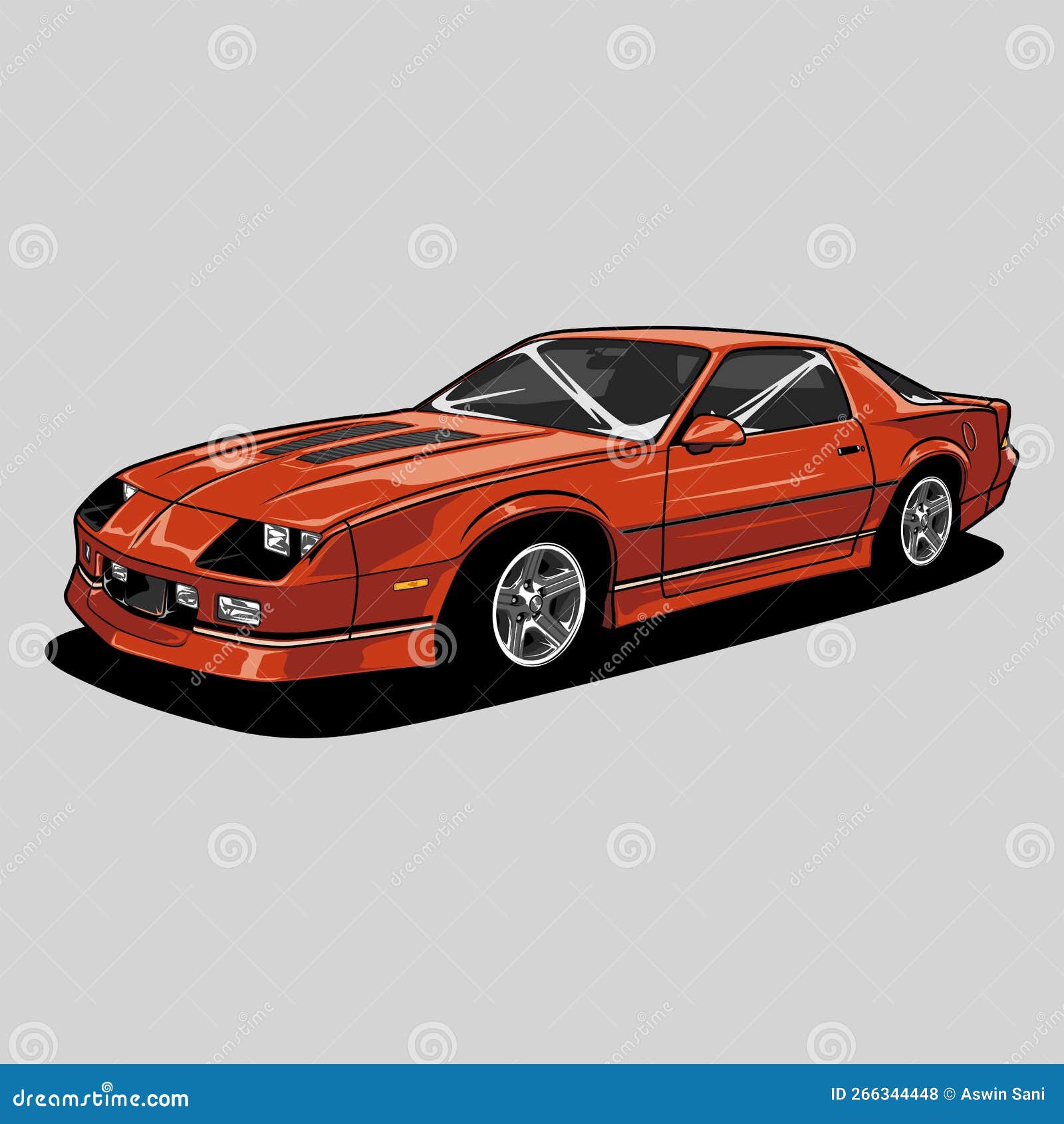 Camaro IROC-Z stock vector. Illustration of road, sport - 266344448