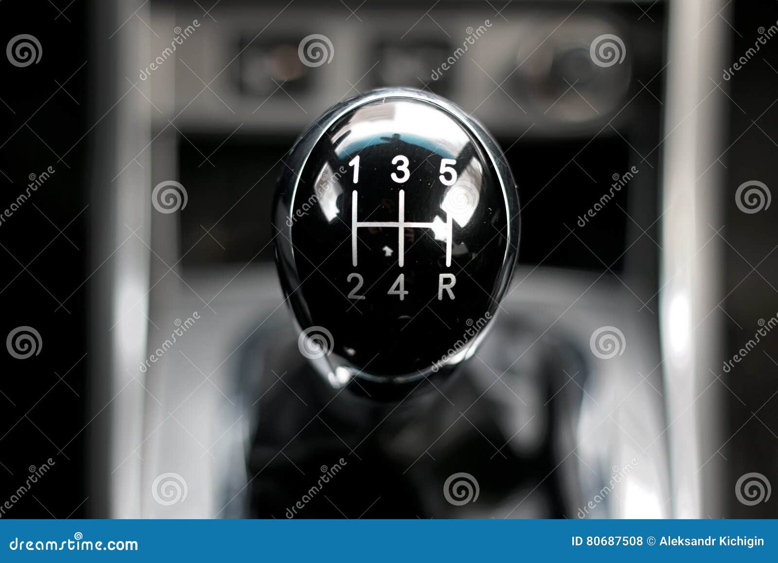 Cambio Manuale Nell'automobile Fotografia Stock - Immagine di cromo ...