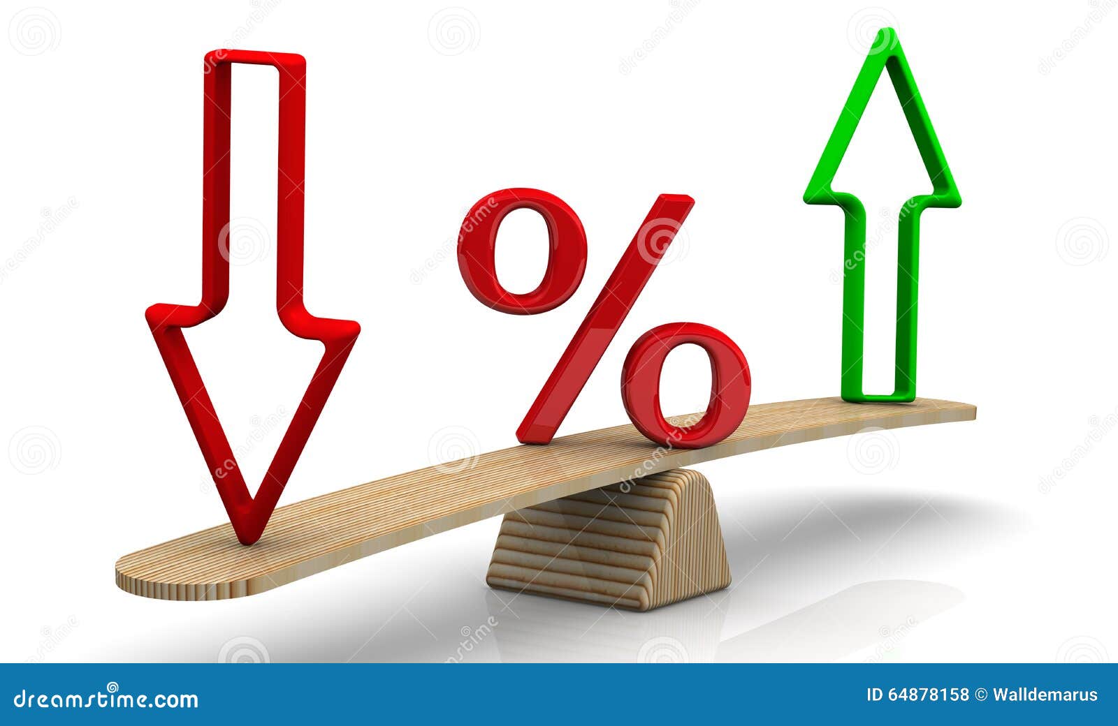 Cambios En Tipos De Interés Concepto Stock de ilustración - Ilustración ...
