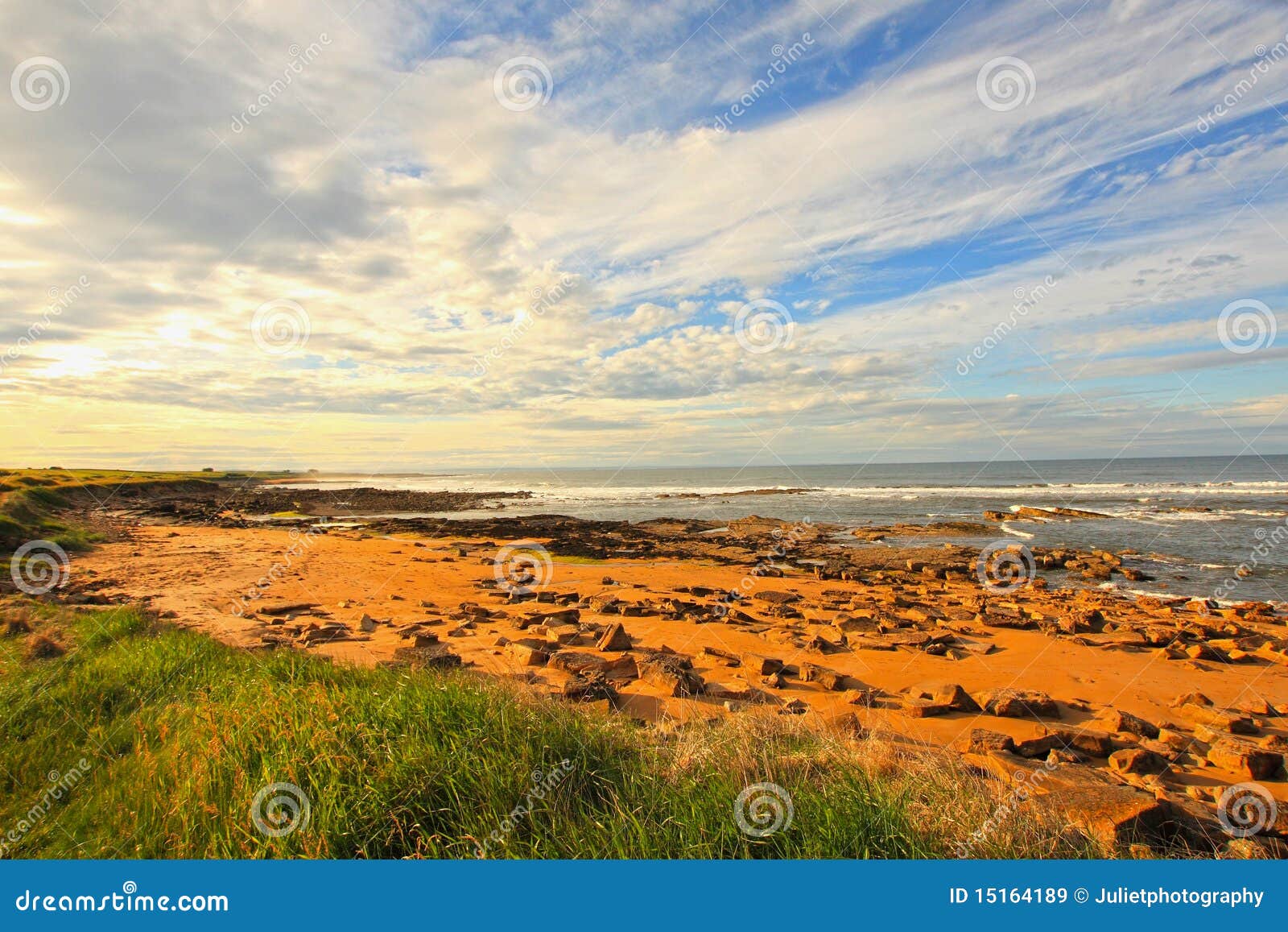 Cambo Beach, Fife, Scotland Stock Image - Image of stones, rocks: 15164189