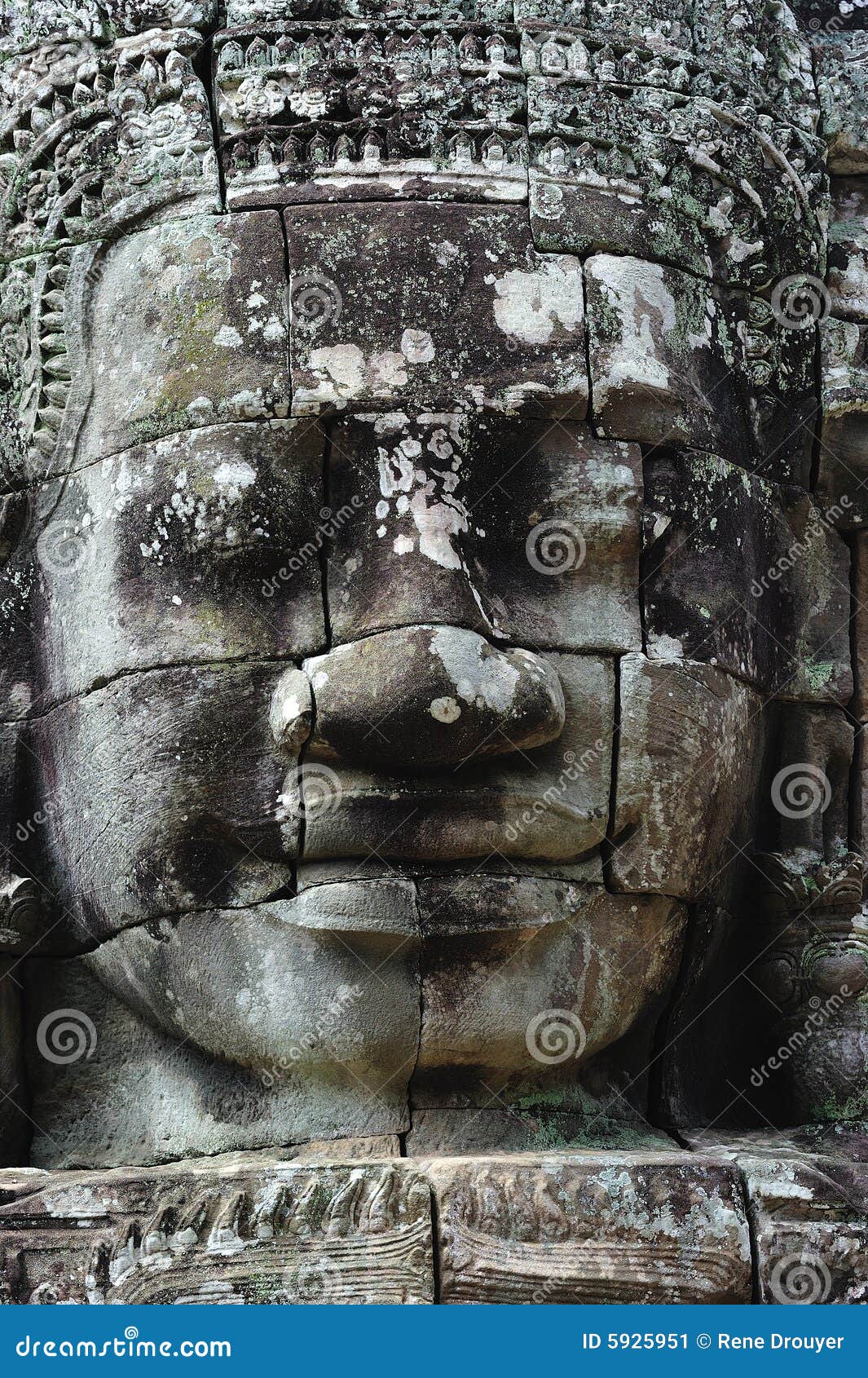 Cambodia Angkor Bayon Temple Stock Image - Image of causeway, face: 5925951