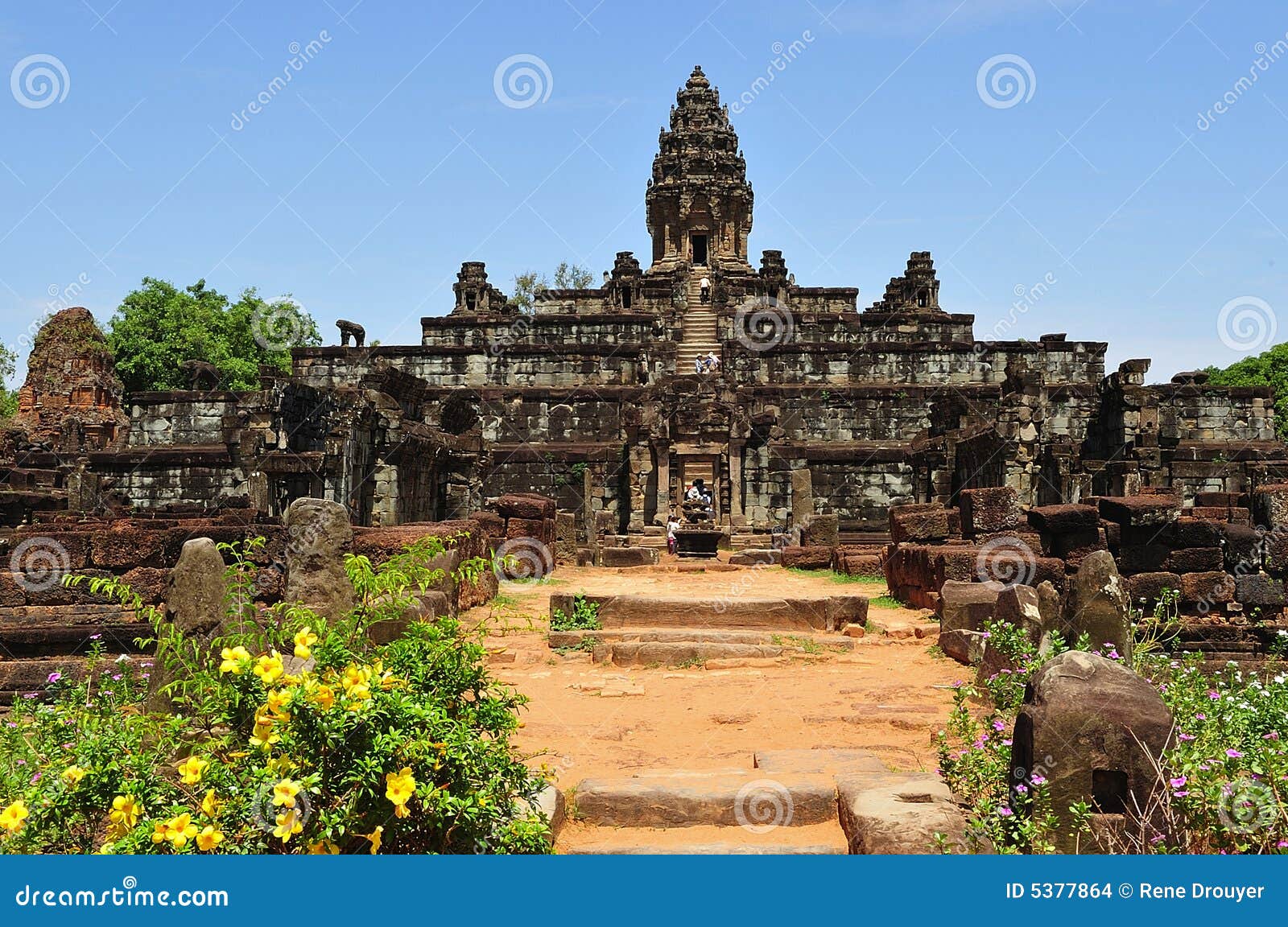 Cambodia Angkor Roluos View of the Bakong Temple Stock Photo - Image of hindu, temple: 5377864