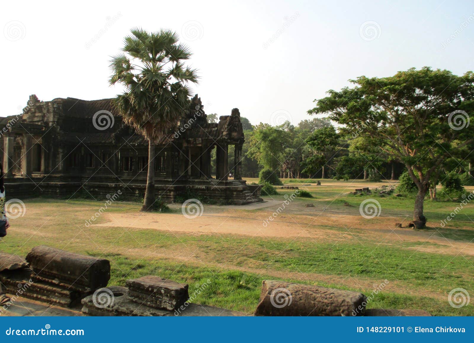 Cambodia Angkor Wat Ancient Library Khmer Siem Stock Image - Image of ...