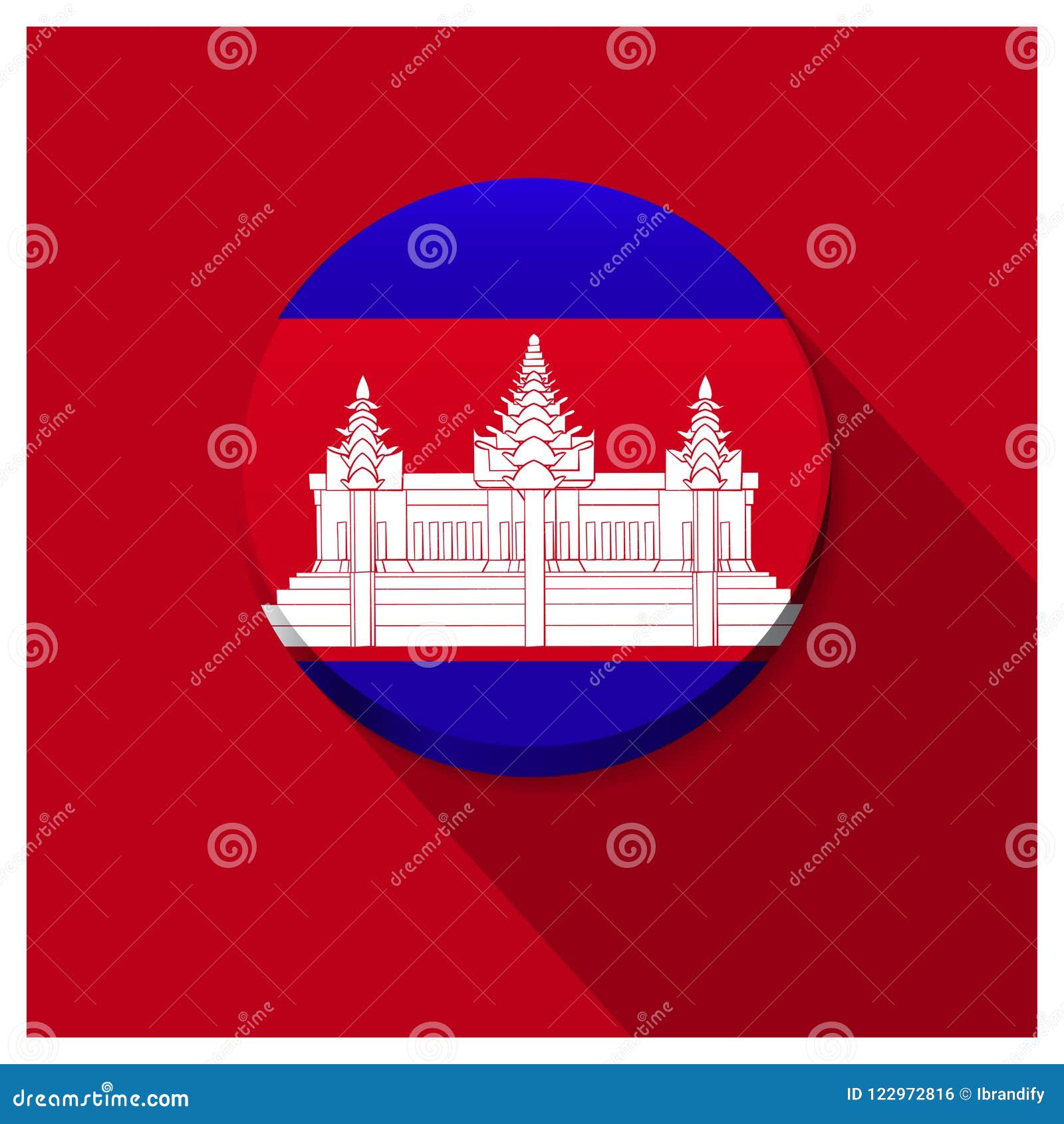Cambodia Flag Design Vector Stock Vector - Illustration of background ...