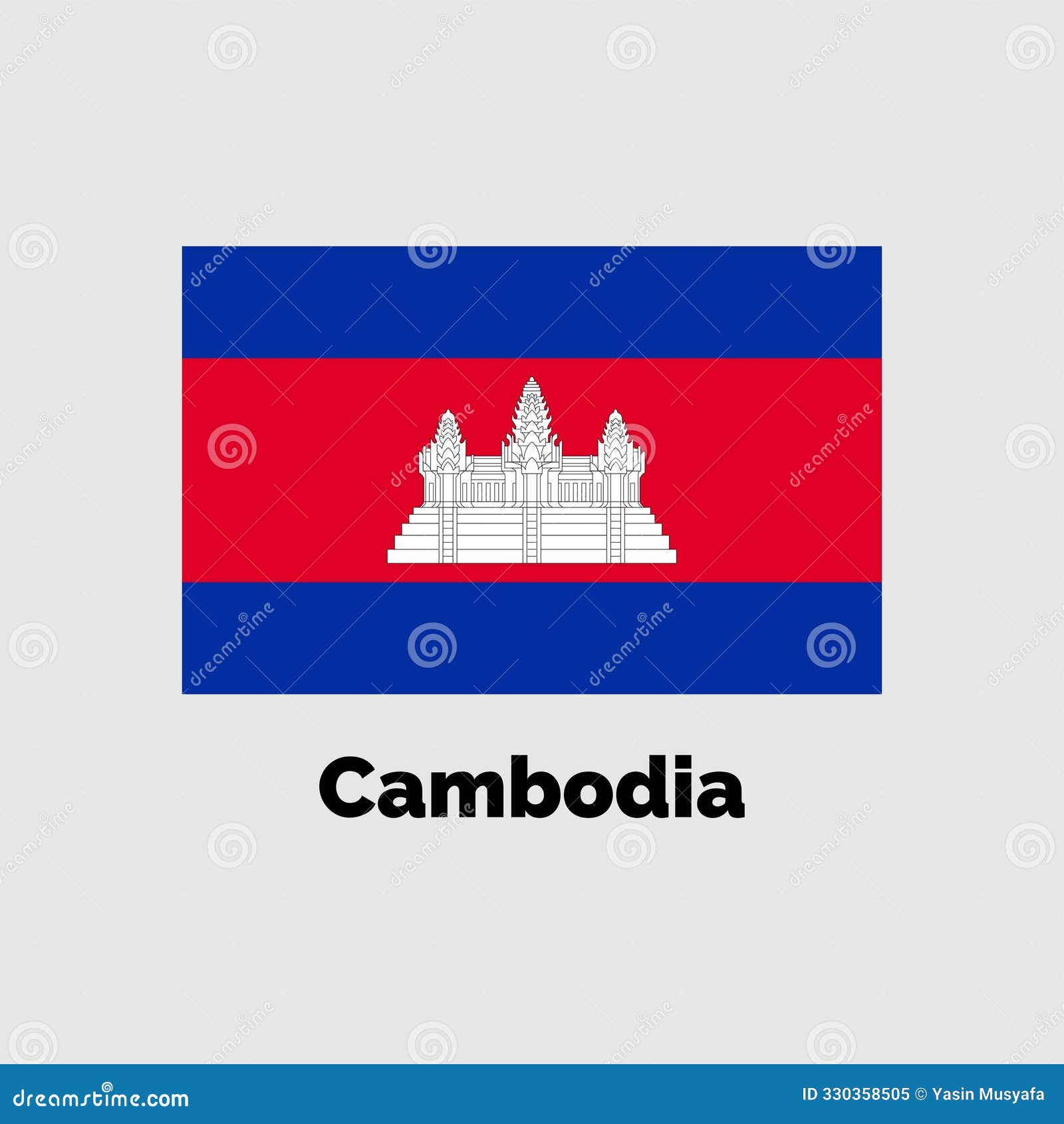 Cambodia Flag Design Vector Illustration Stock Vector - Illustration of ...