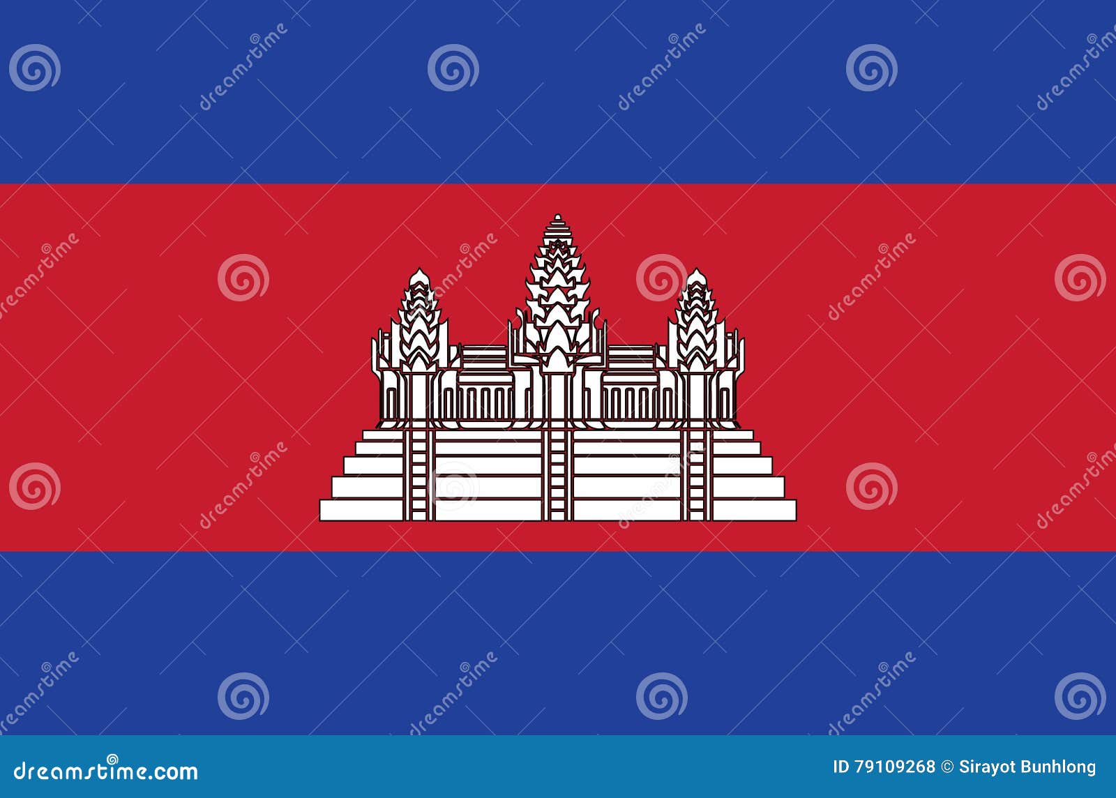 Cambodia Flag Drawing by Pastel on Charcoal Paper Stock Vector ...