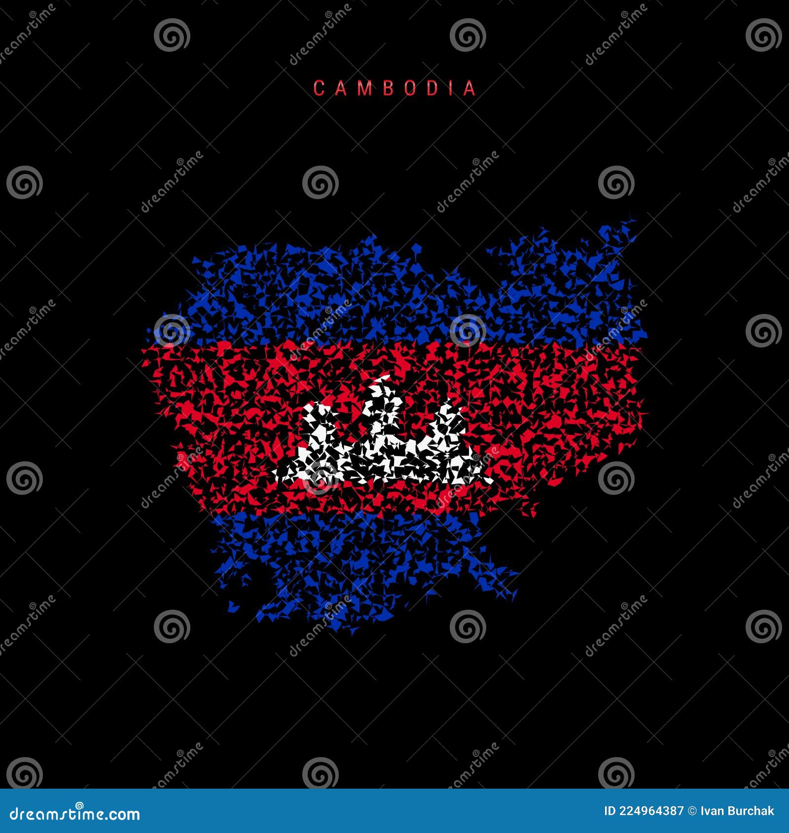 The Cambodian Pattern Wall Is A Floral Pattern On A Black Background ...