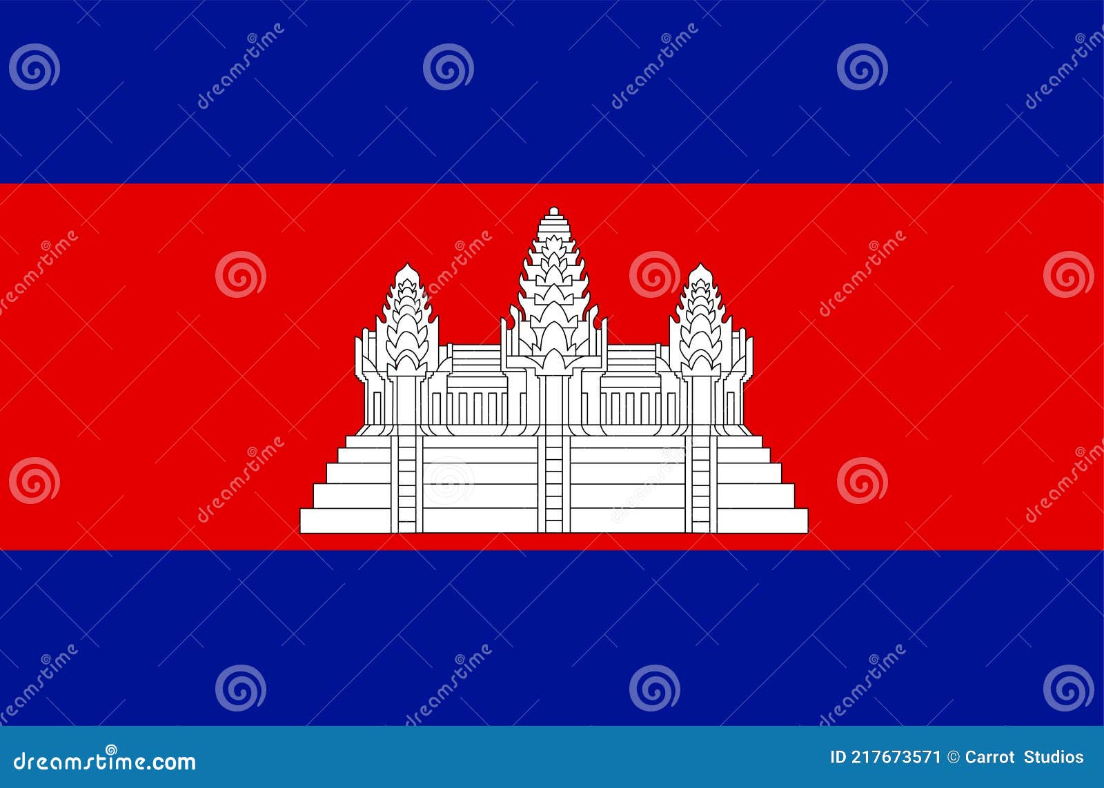 Cambodia flag vector stock vector. Illustration of flag - 217673571