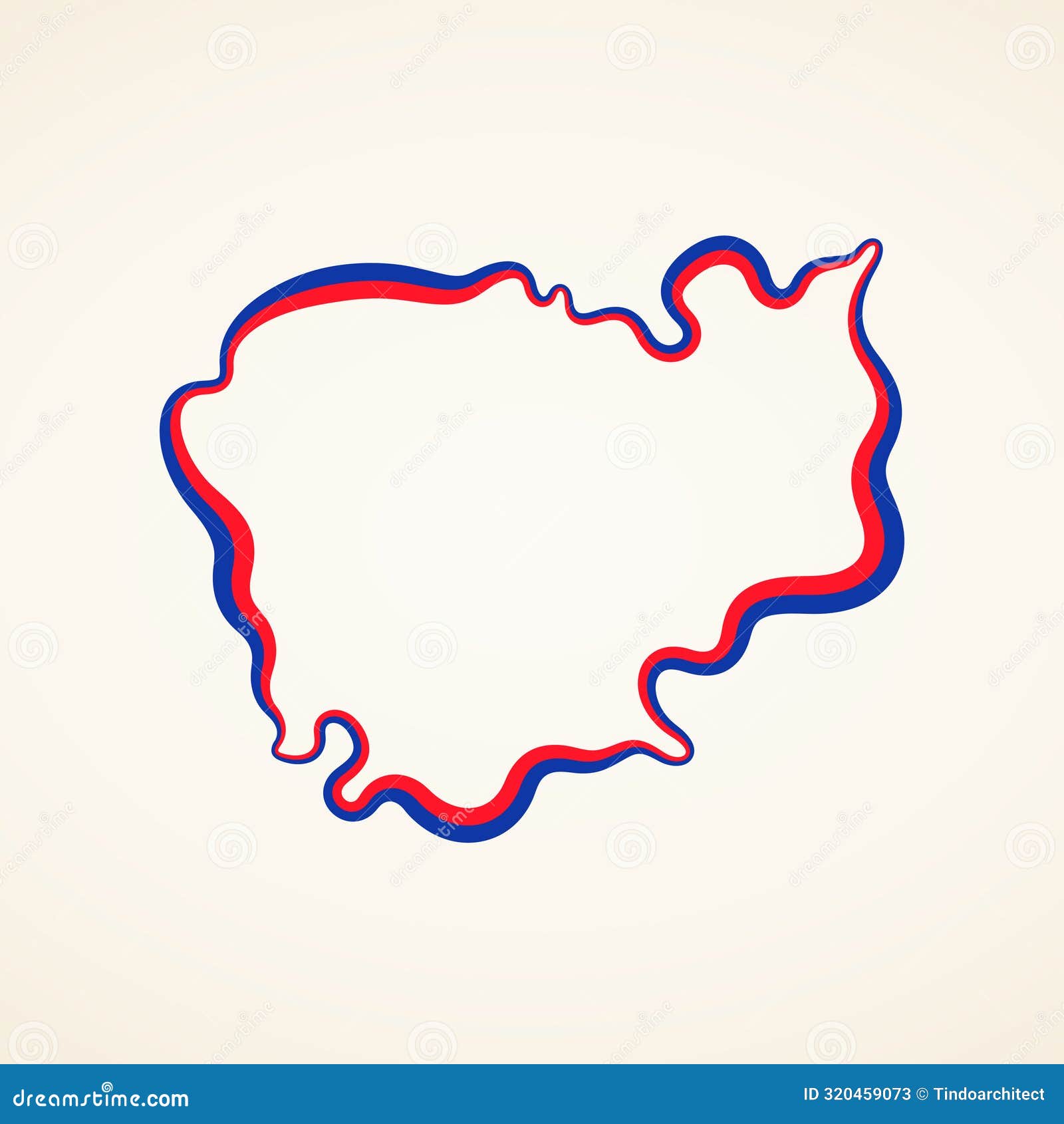 Cambodia - Outline Map stock vector. Illustration of shape - 320459073
