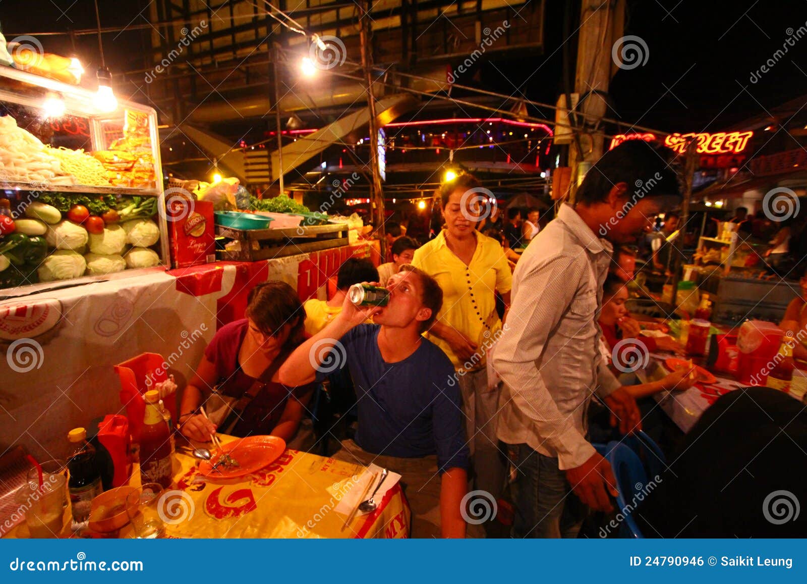 Cambodia Road Side Restaurant in Pub Street Editorial Photo - Image of ...