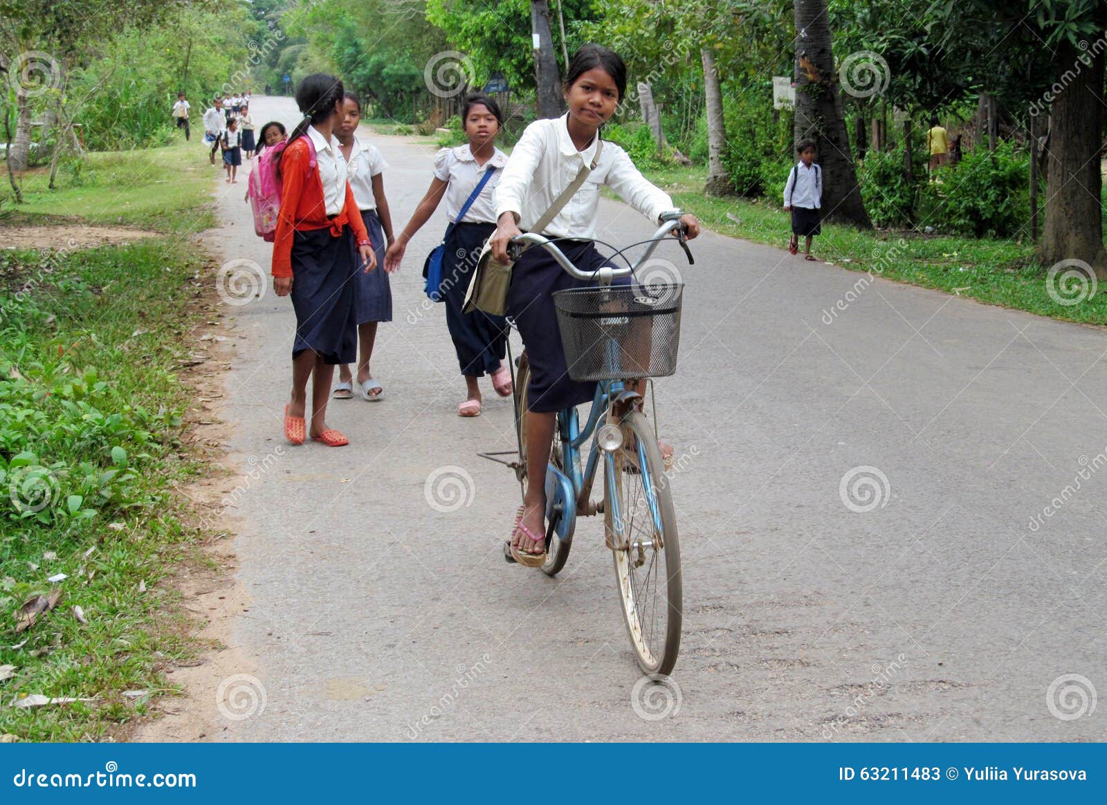 Cambodian Children Going To School Editorial Image | CartoonDealer.com ... Cambodian Children Going To School Editorial Image | CartoonDealer.com ...