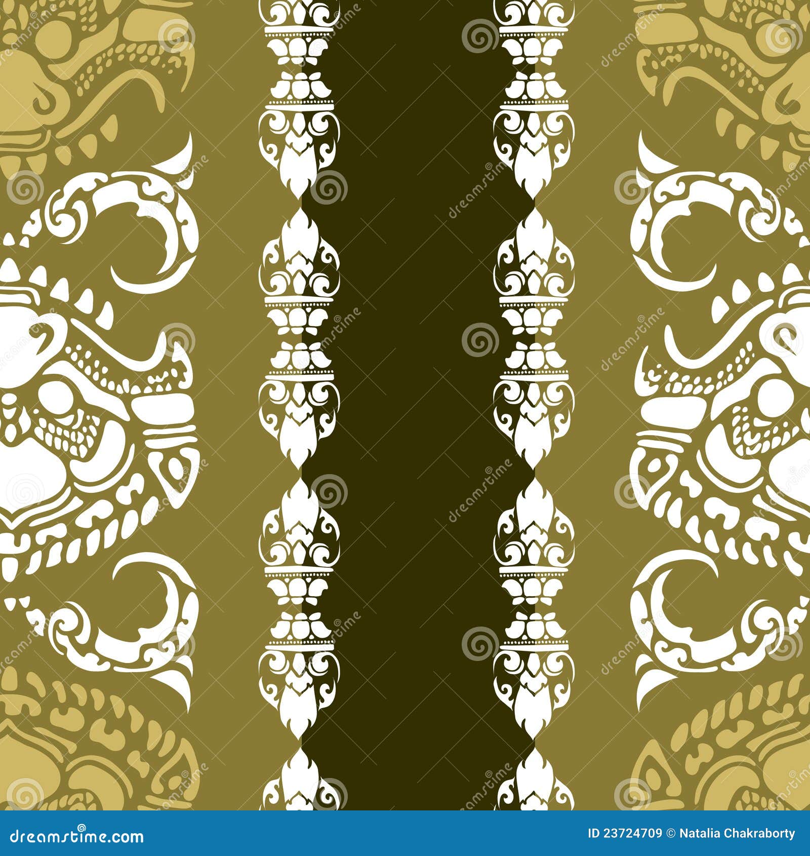 Cambodian floral pattern stock illustration. Illustration of ornament ...