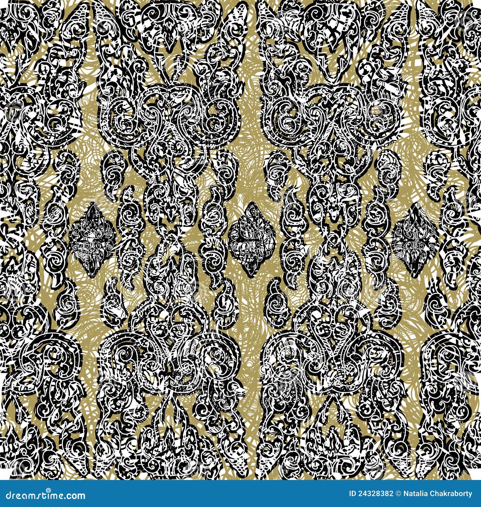 Cambodian floral pattern stock vector. Illustration of cambodia - 24328382