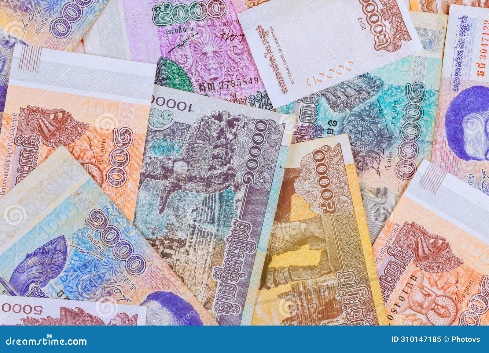 Cambodian National Currency Consists of Riels with Different Nominal a ...