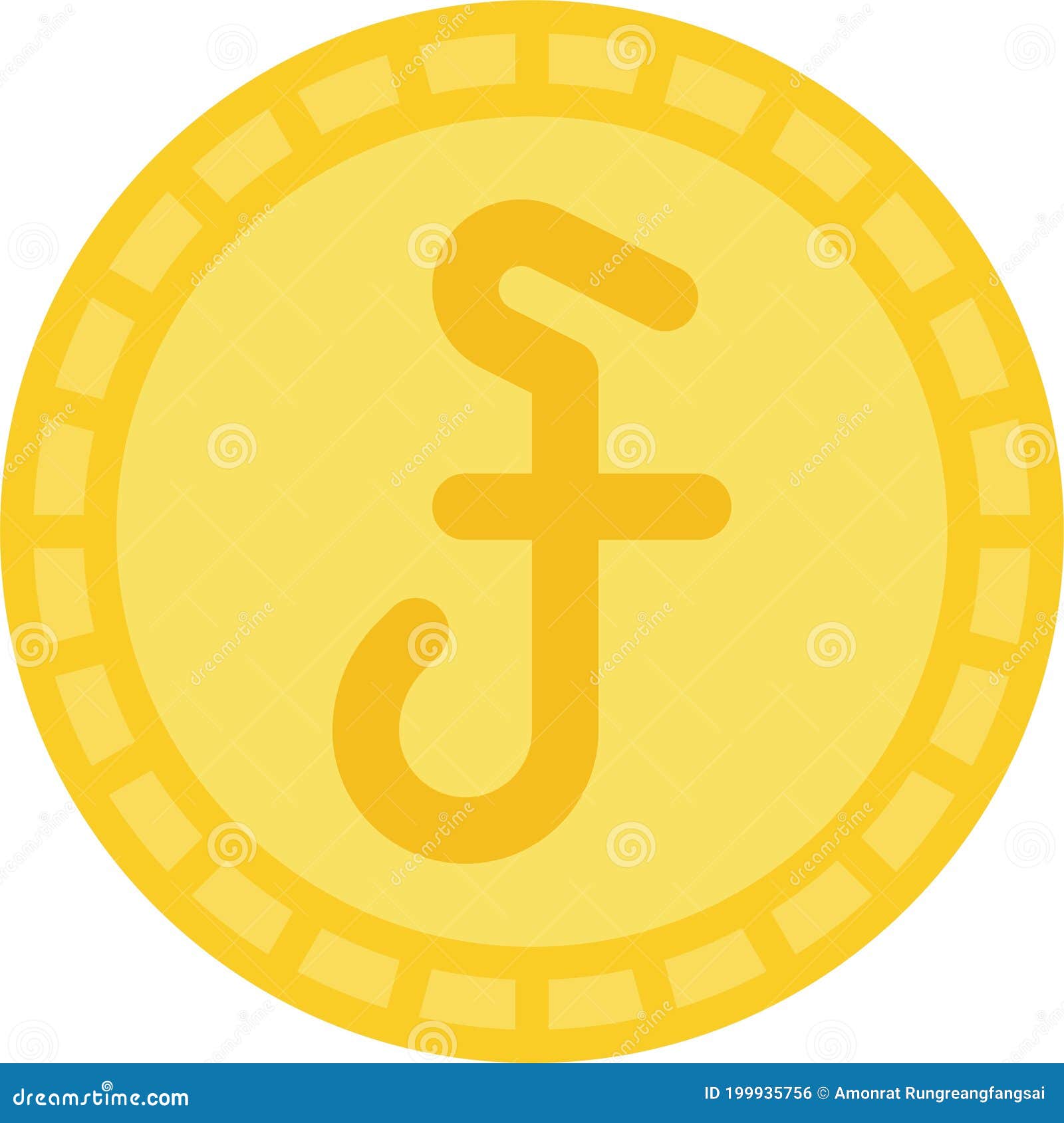 Cambodian Riel Coin Icon, Currency of Cambodia Stock Vector ...