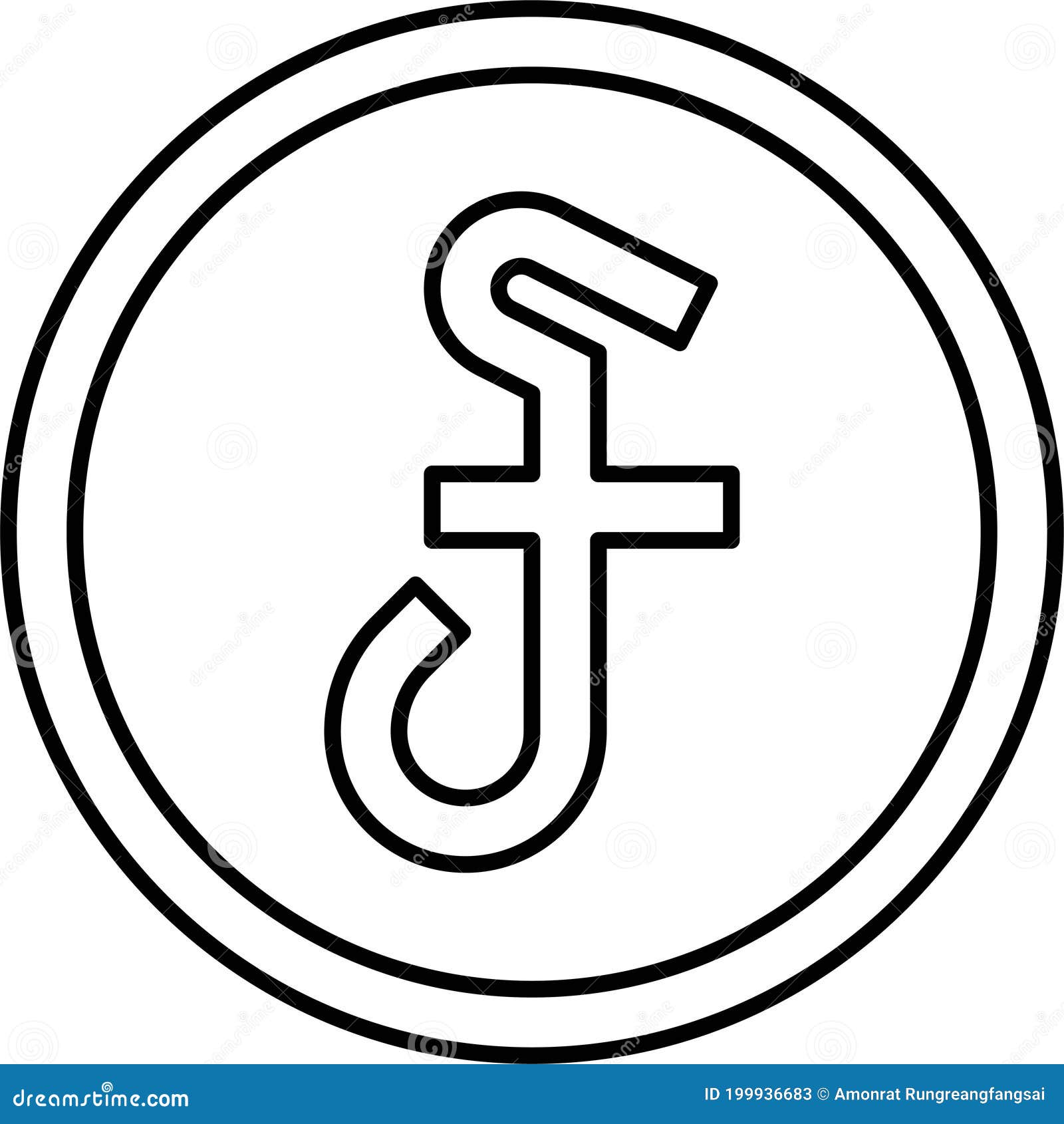 Cambodian Riel Coin Icon, Currency of Cambodia Stock Vector ...