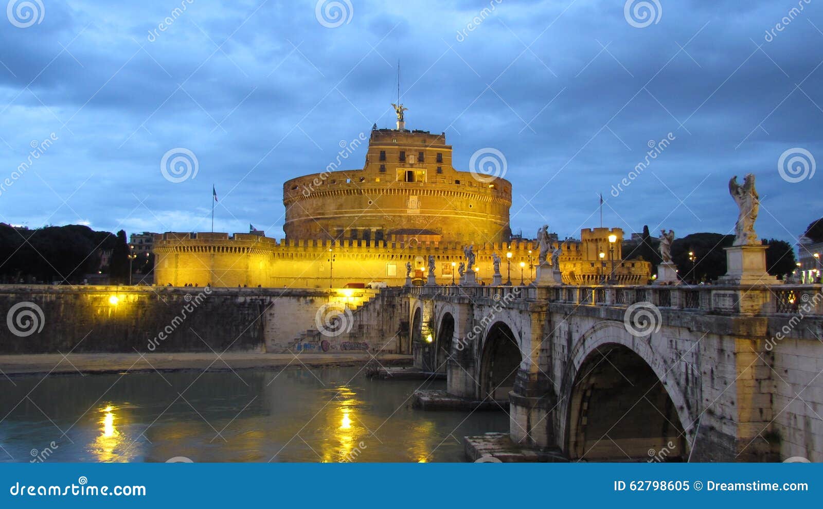Castello San Angelo in Rome Stock Image - Image of rome, tiber: 62798605