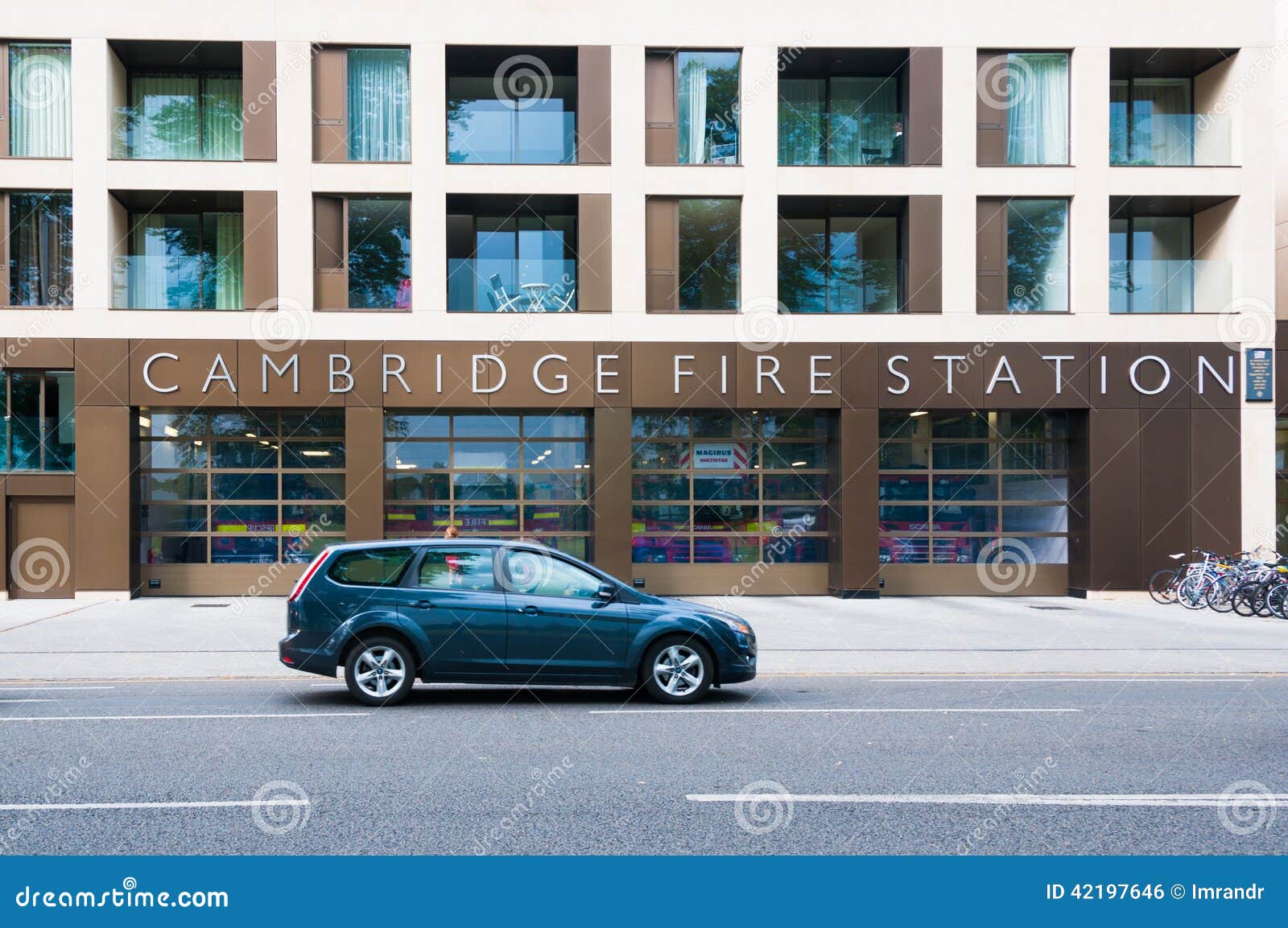 Cambridge Fire Station Front View Editorial Photo - Image of station ...
