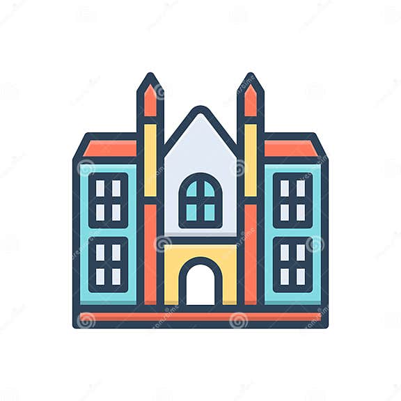 Color Illustration Icon for Cambridge, University and Usa Stock Vector ...