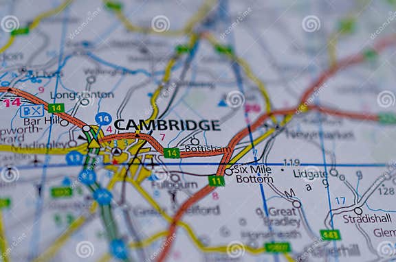 Cambridge on map stock image. Image of page, city, states - 102337811