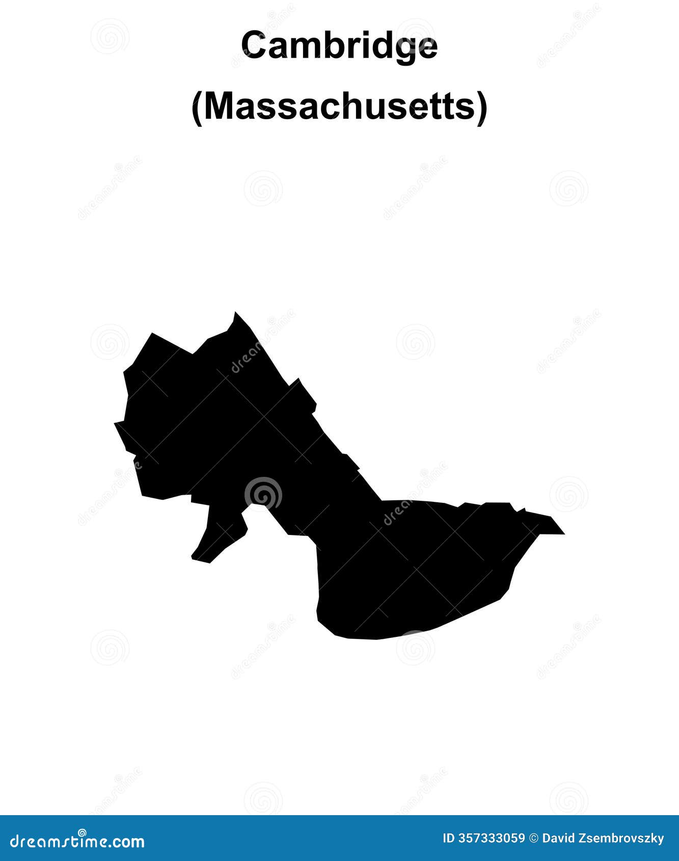 Cambridge Outline Map Cartoon Vector | CartoonDealer.com #357449895