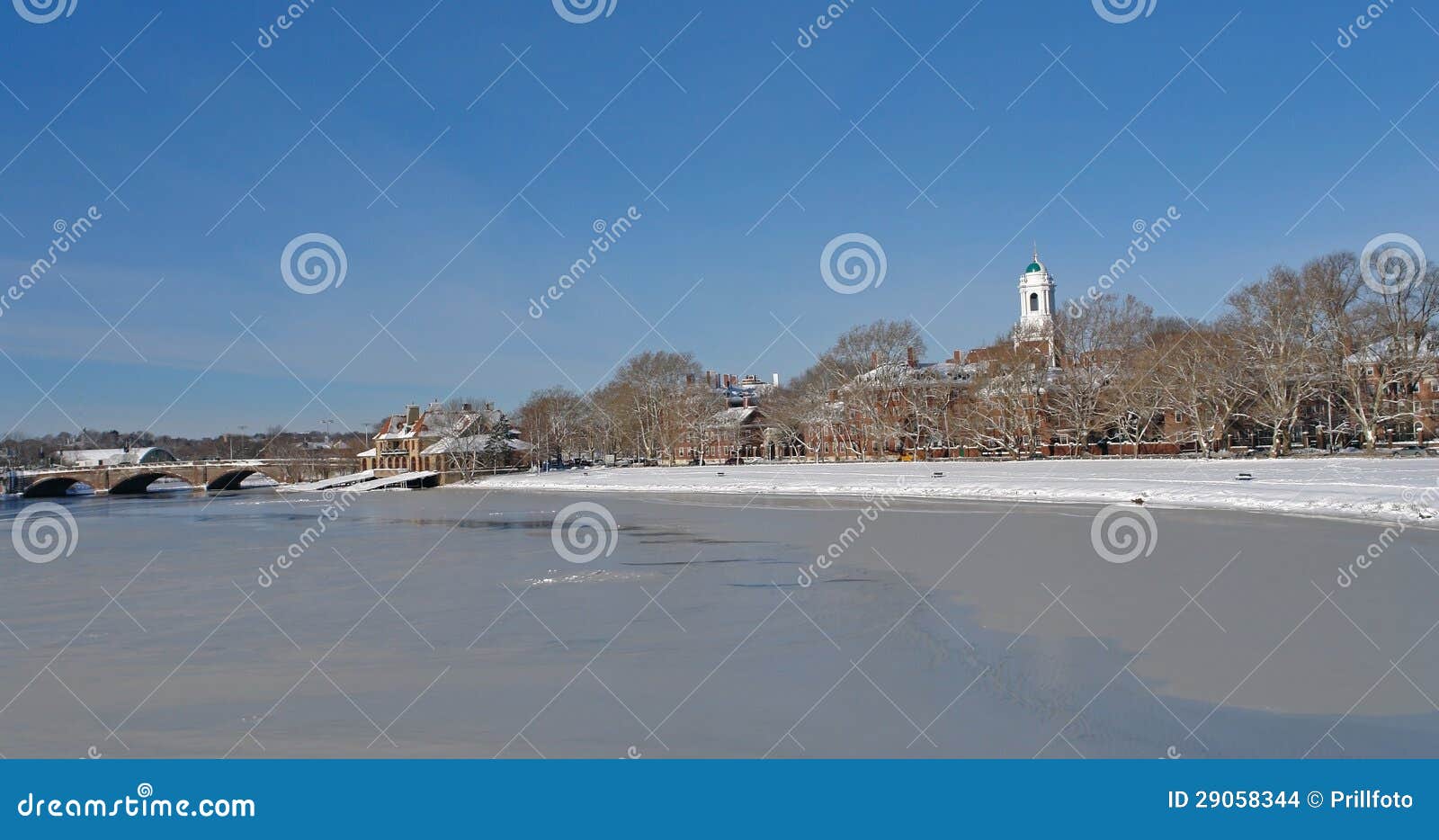 Cambridge Scenery at Winter Time Stock Photo - Image of human, states ...