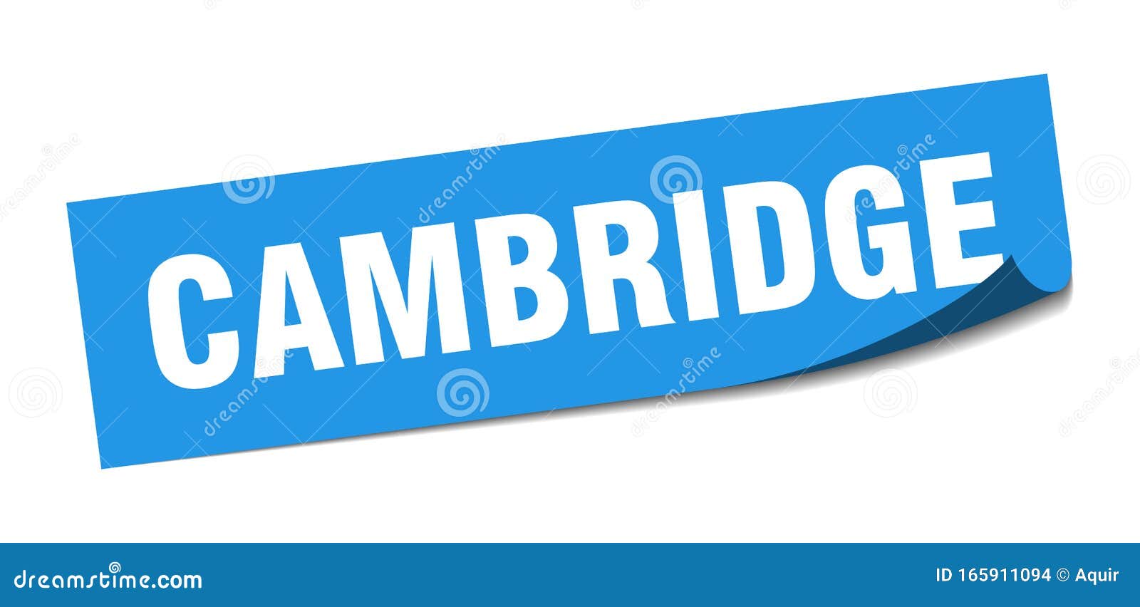 Cambridge Sticker. Cambridge Square Peeler Sign Stock Vector ...