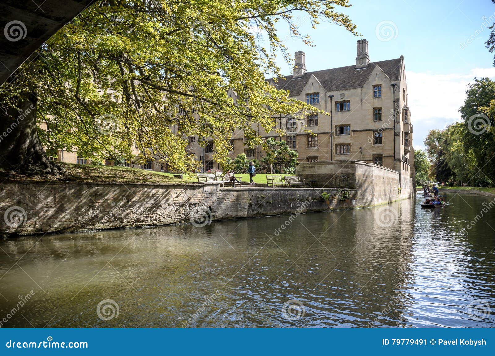 Cambridge University. View from River Cam Editorial Photo - Image of ...