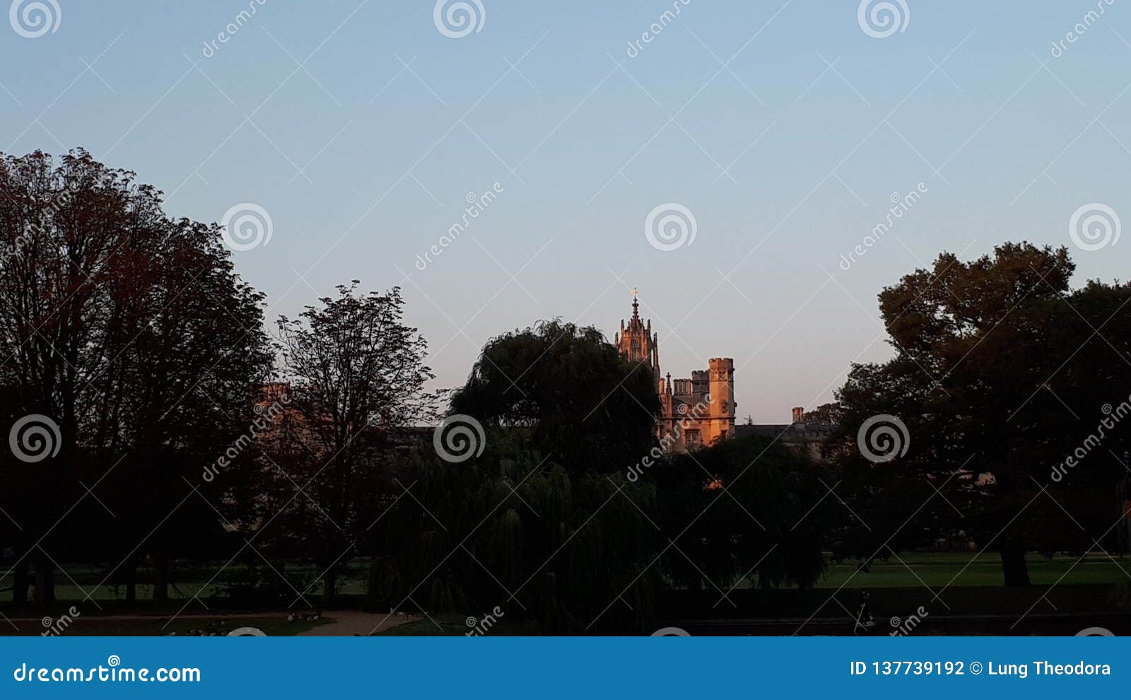 Cambridge University Wallpaper Stock Photo - Image of sunset, view ...